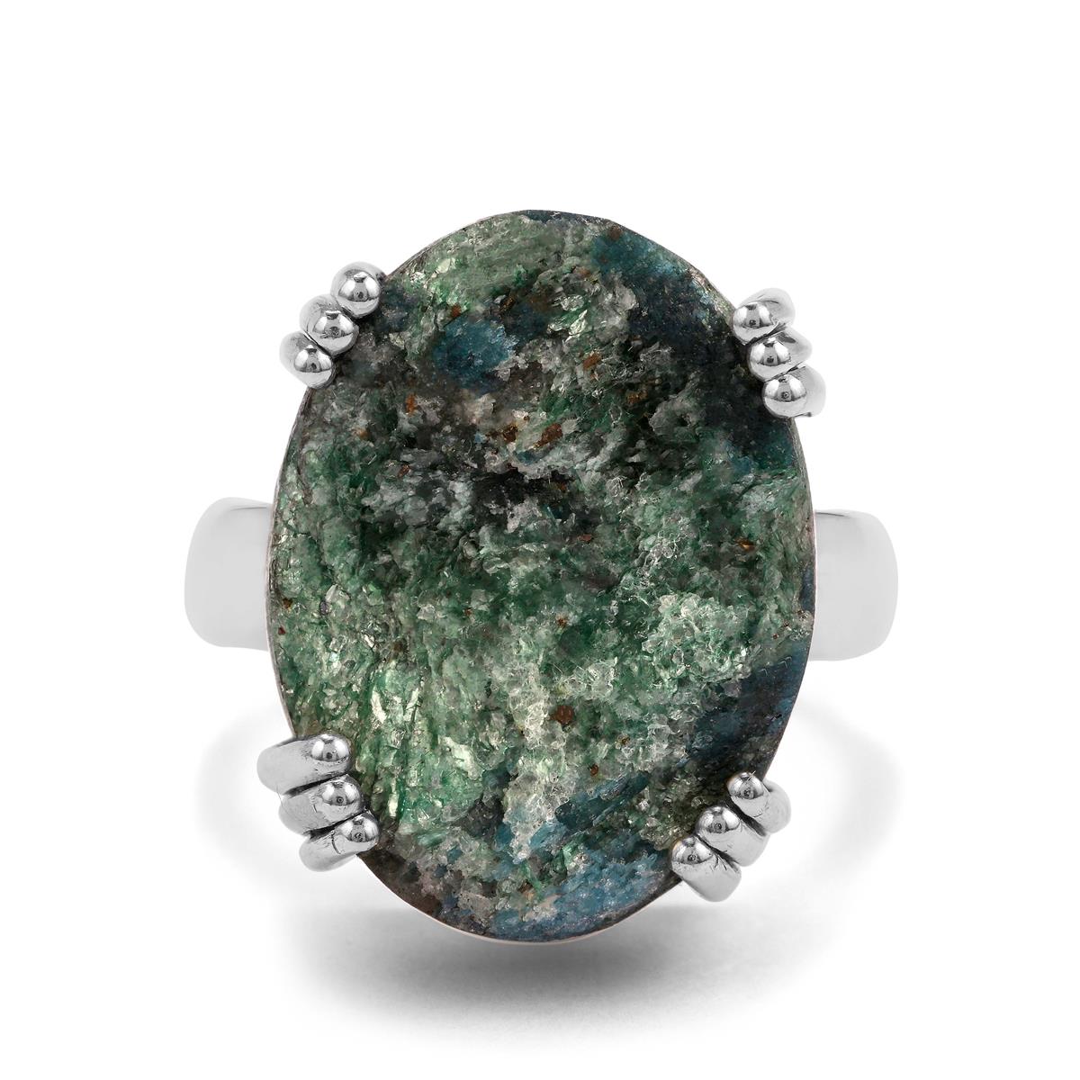 Fuchsite Drusy Ring in Sterling Silver 16cts | Gemporia