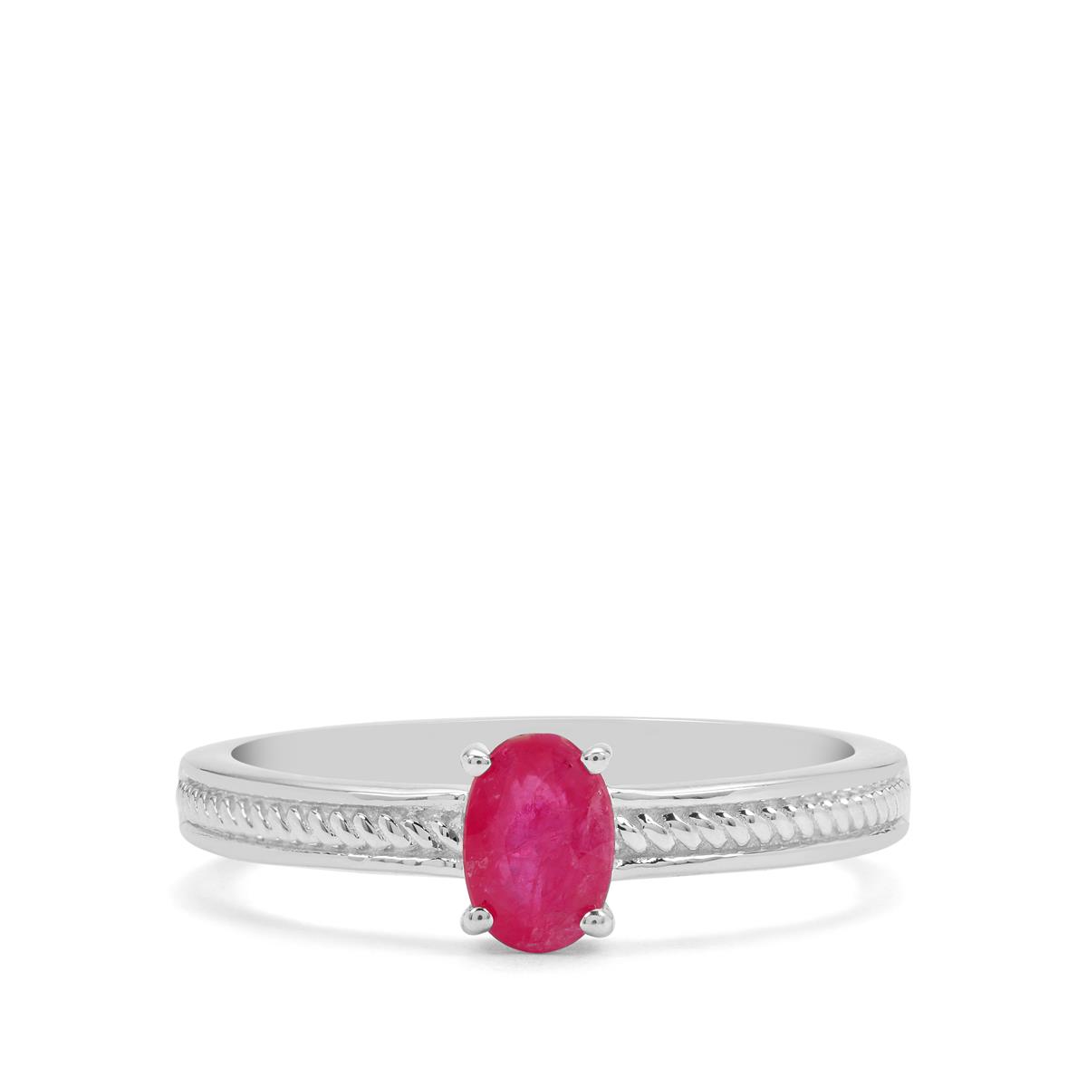 Kenyan Ruby Ring Sterling Silver 0.65ct | Gemporia