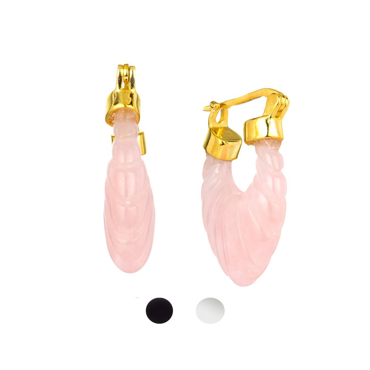 Quartz Gold Flash Sterling Silver Earrings Available in 3 Variations ...