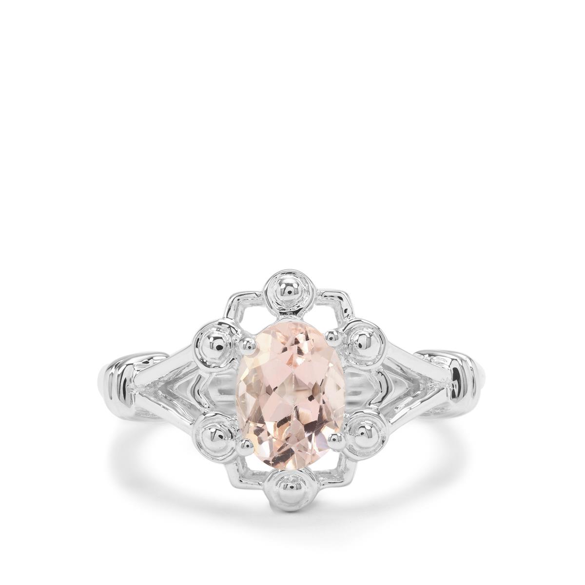 Rose Danburite Ring in Sterling Silver 1.22cts | Gemporia