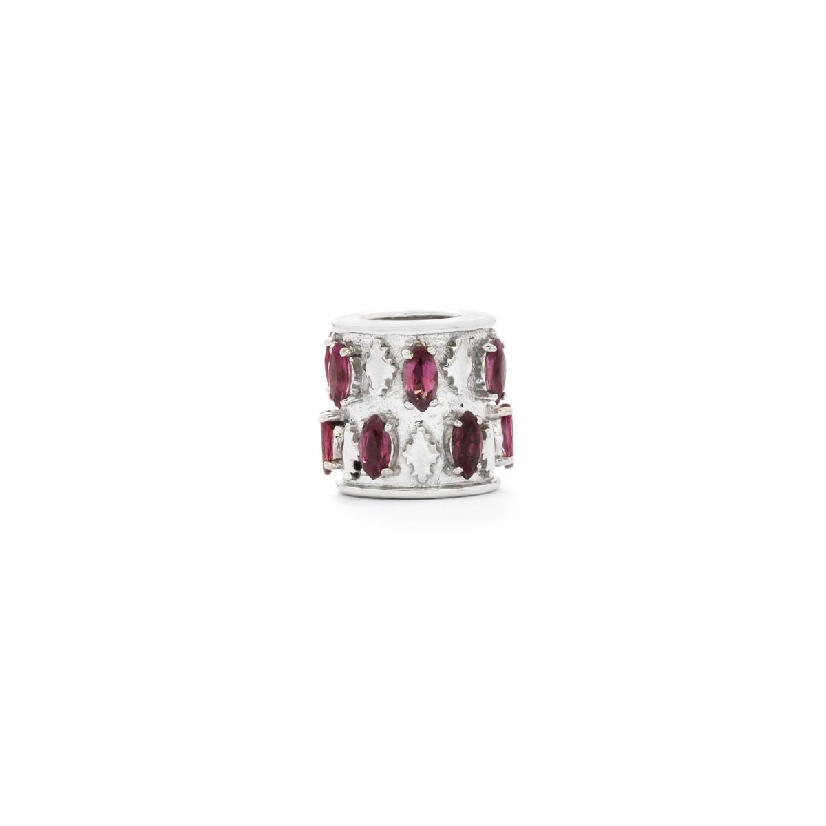 1.19ct Rhodolite Garnet Sterling Silver Kama Charm | Gemporia