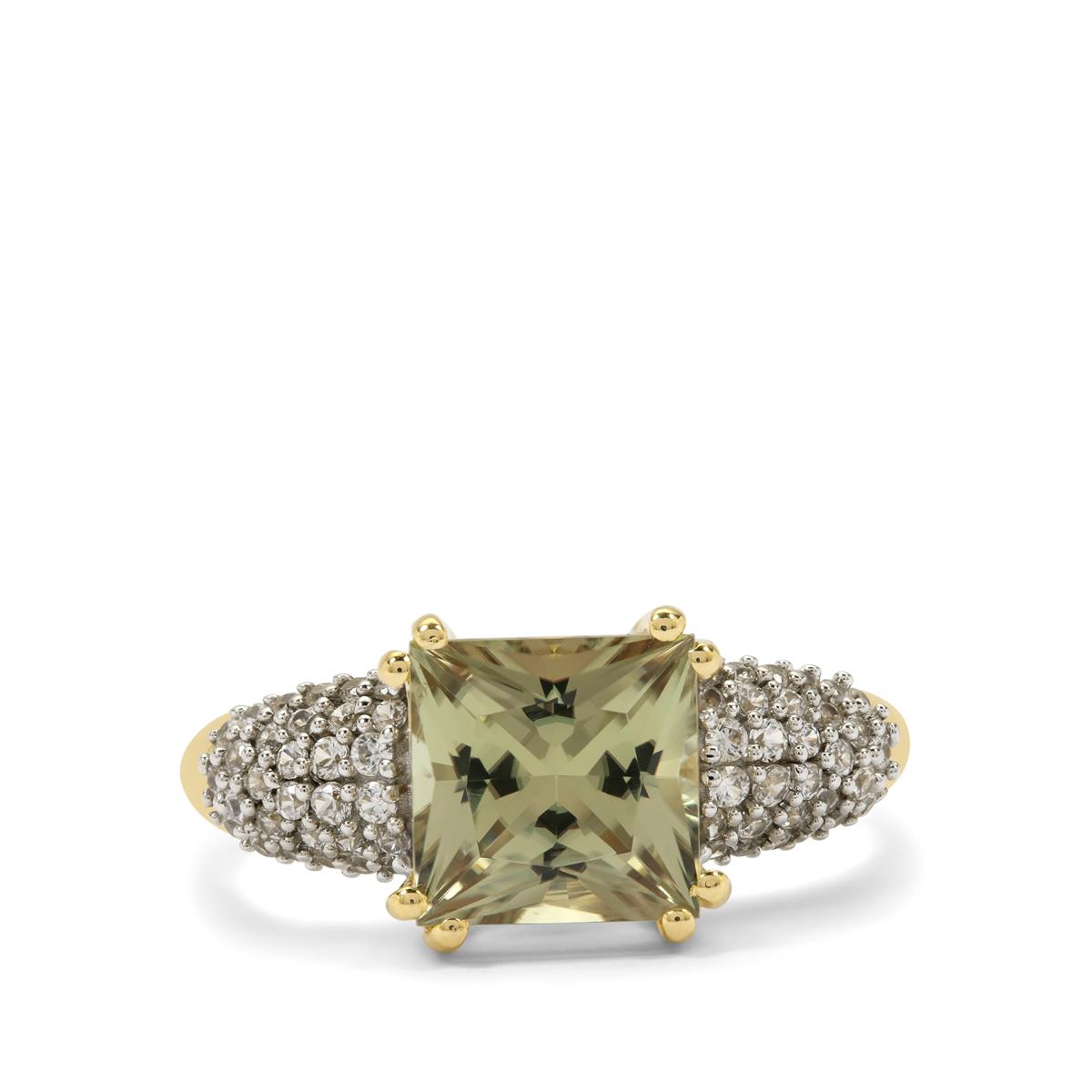 Csarite® Ring with White Zircon in 9K Gold 3.35cts | Gemporia