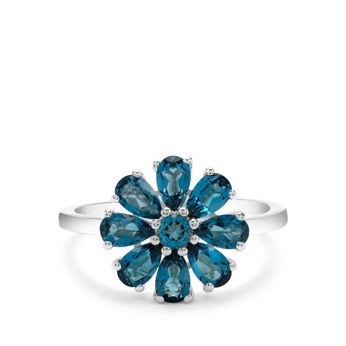 London Blue Topaz Ring in Sterling Silver 2cts | Gemporia