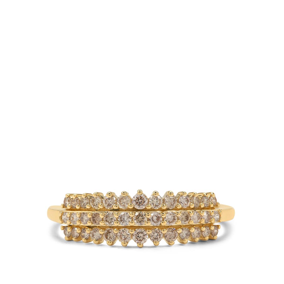Golden Ivory Diamonds Ring in 9K Gold 0.54ct | Gemporia