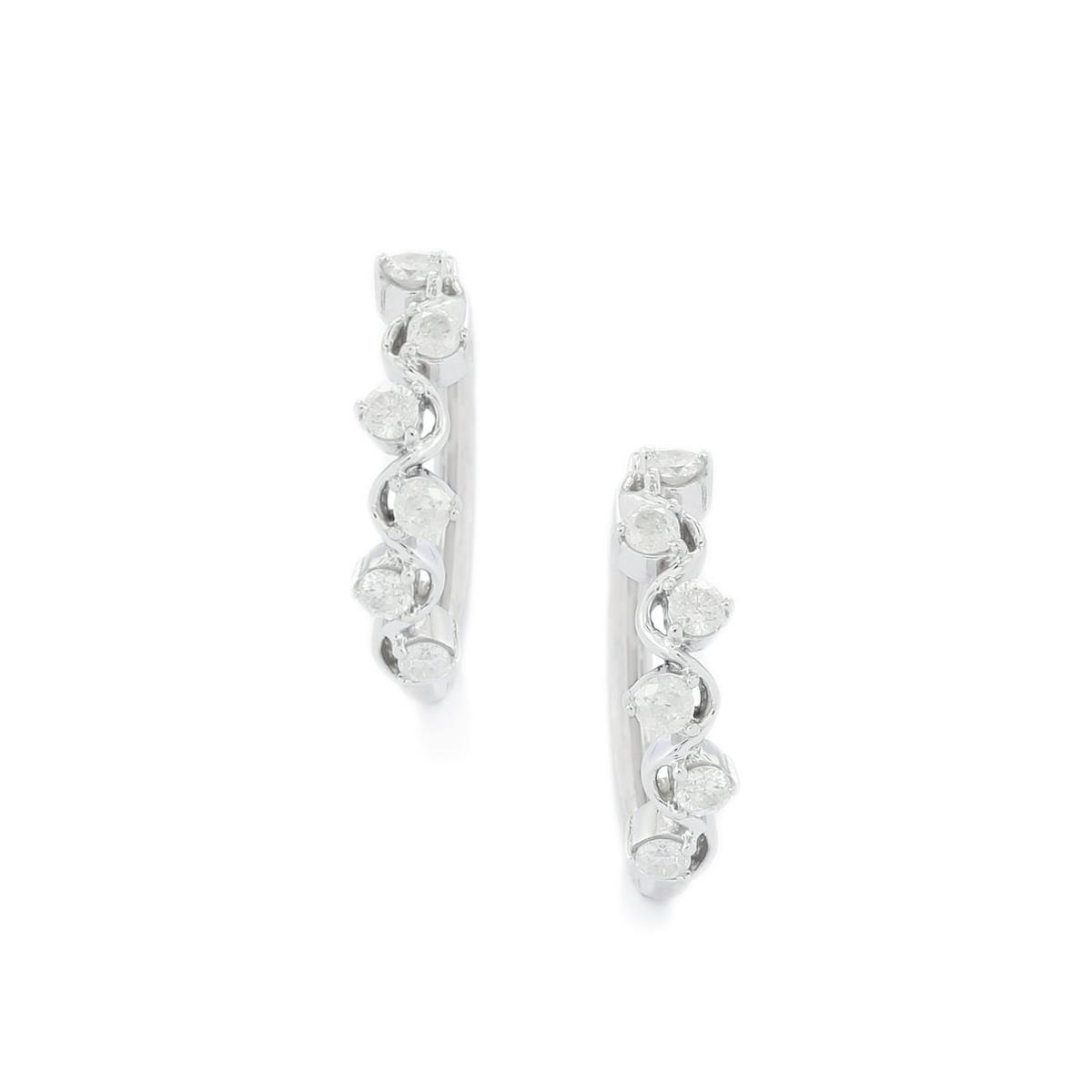 1/2ct Certified Diamond 9K White Gold Tomas Rae Earrings | Gemporia