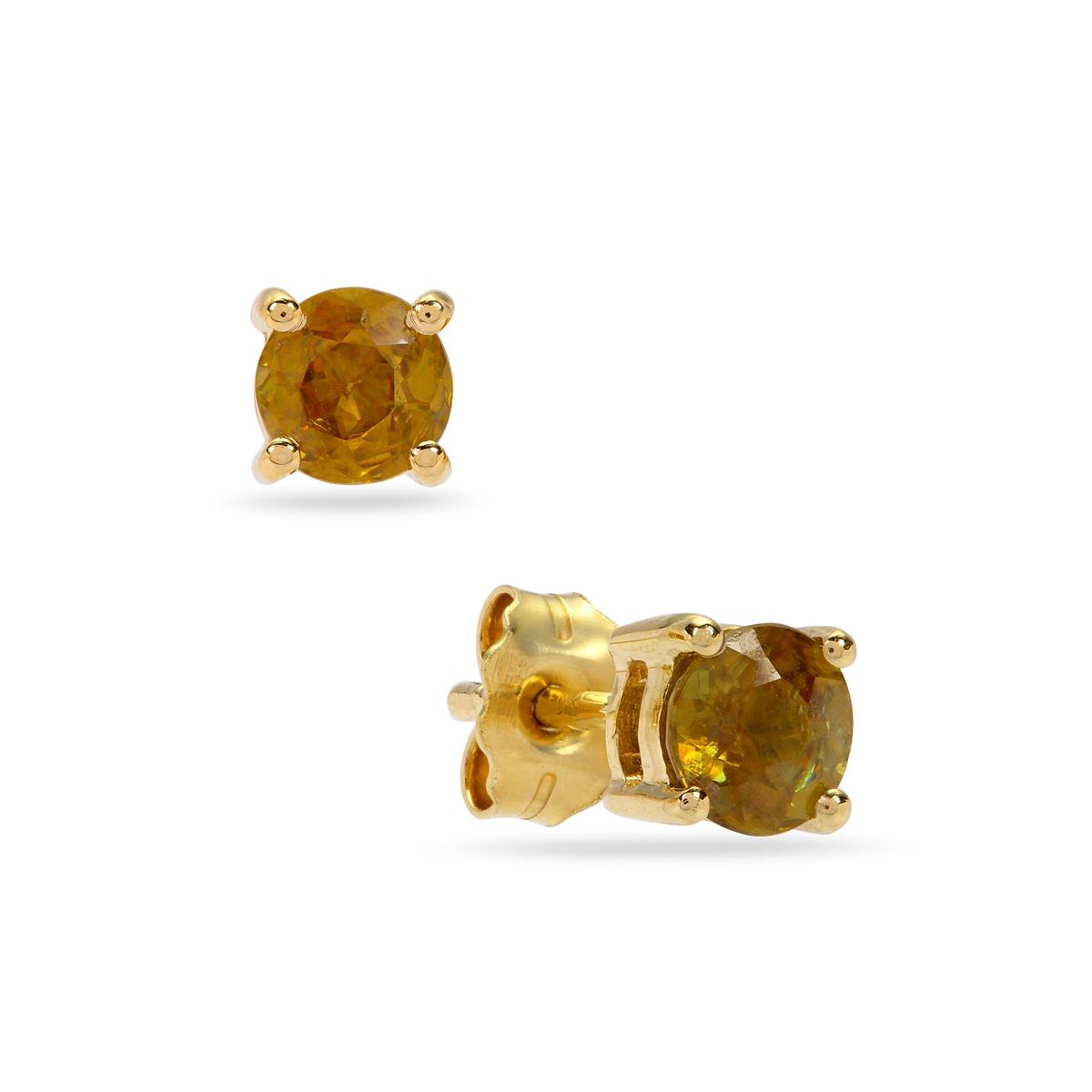 Ambilobe Sphene Earrings in 9K Gold 0.85ct | Gemporia