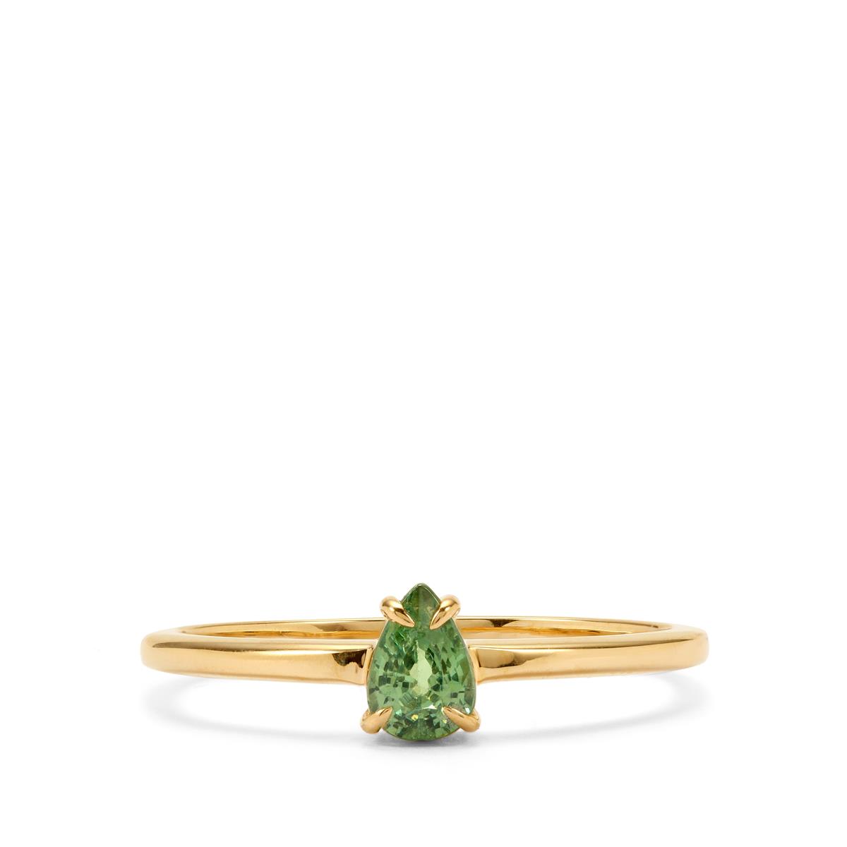 Green Dragon Demantoid Garnet Ring in 9K Gold 0.45ct | Gemporia