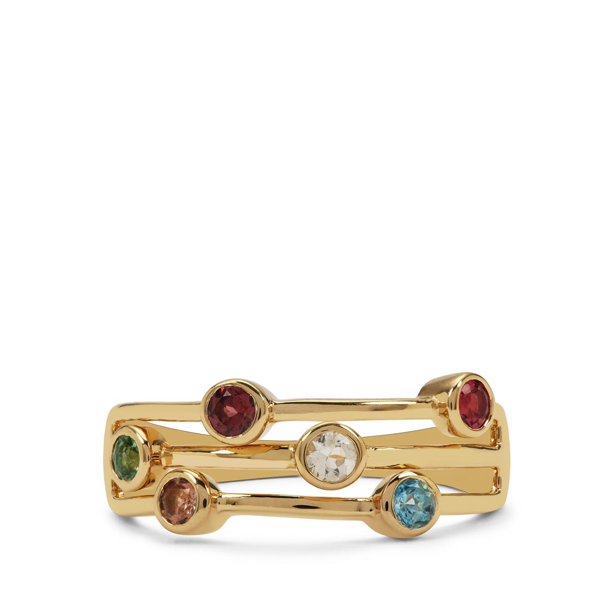 'Summer Rainbow' Multi Gemstone Midas Ring ATGW 0.40ct | Gemporia