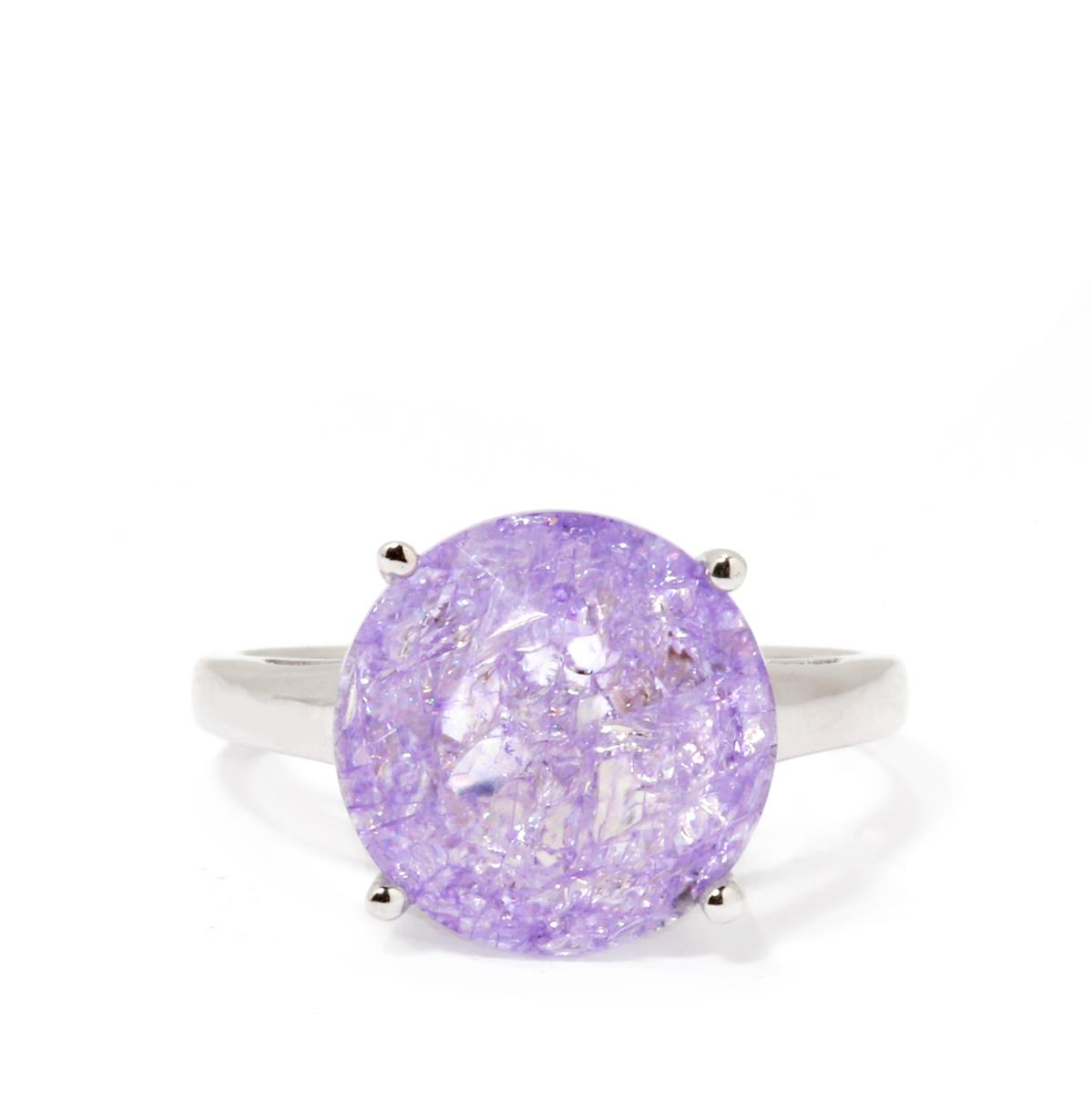 Purple Crackled Quartz Ring in Sterling Silver | Gemporia