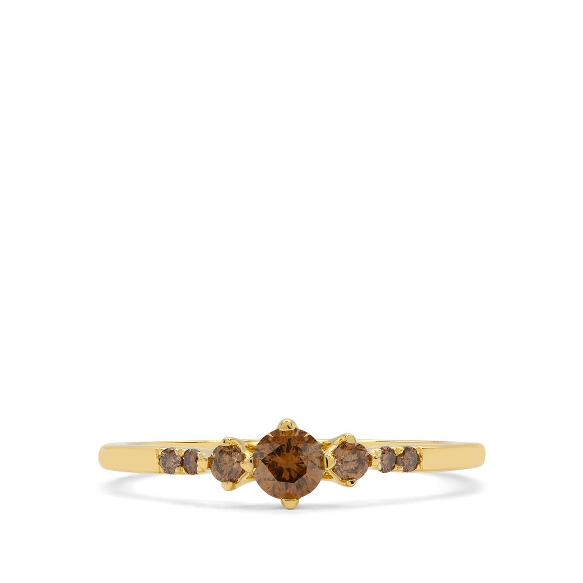 C8 Cocoa Diamonds Ring in 9K Gold 0.36ct | Gemporia
