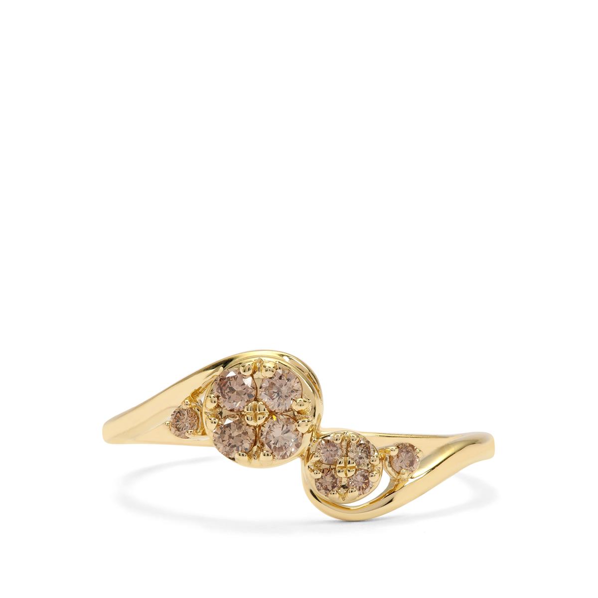 Argyle Champagne Diamonds Ring in 9K Gold 0.26cts | Gemporia