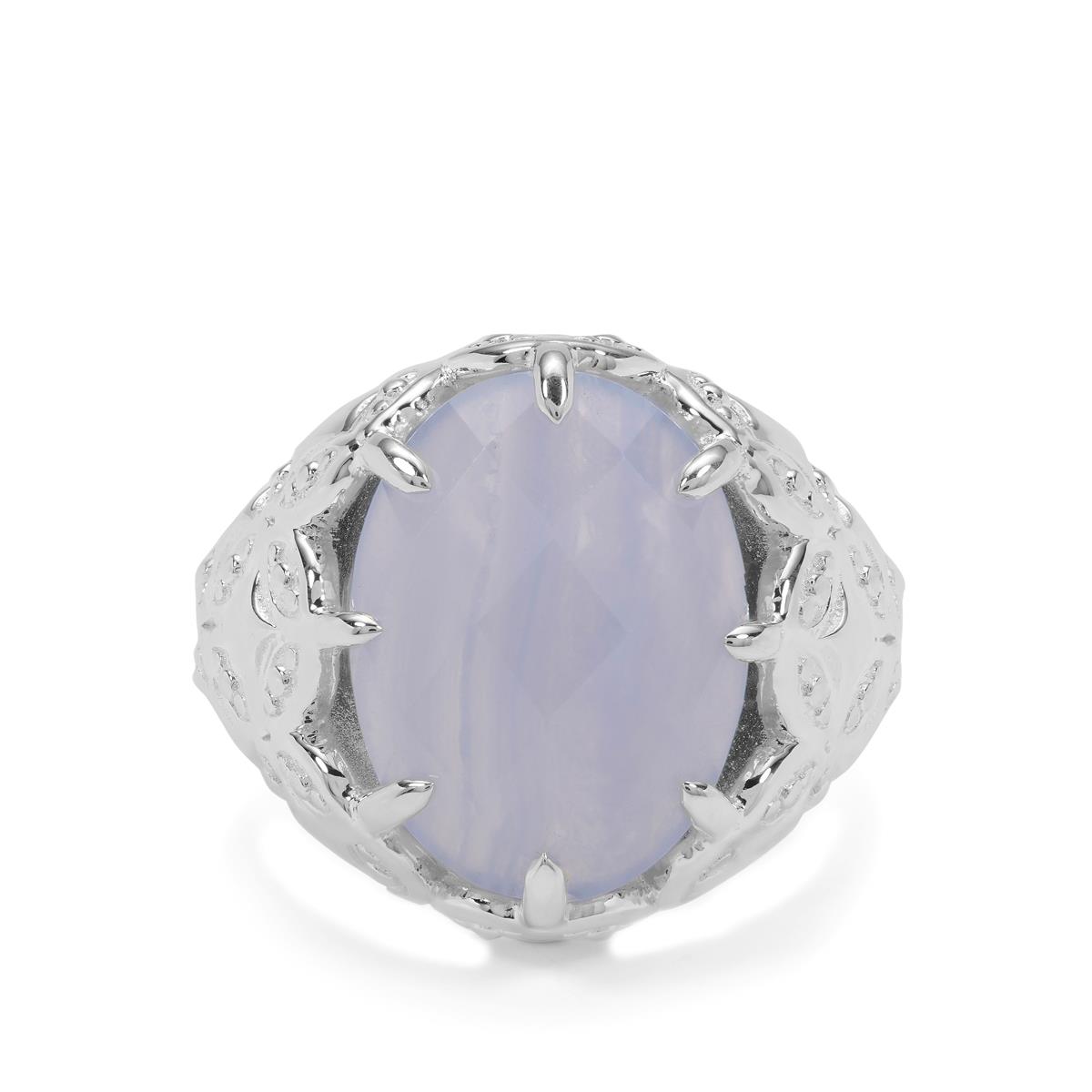 Blue Lace Agate Ring in Sterling Silver 8.30cts | Gemporia