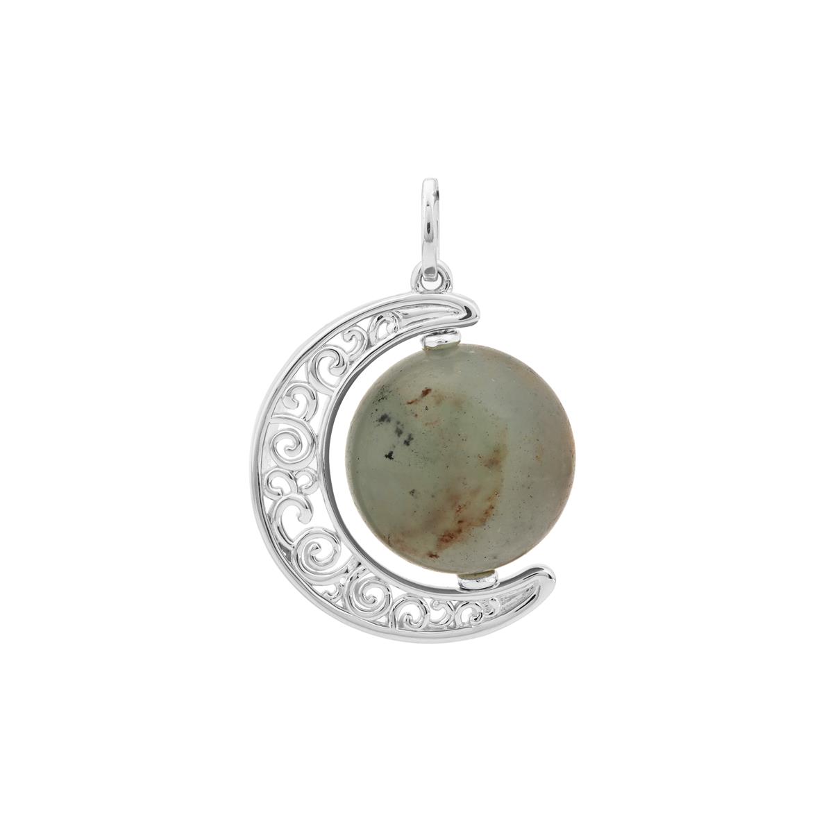 Aquaprase™ Hestia Orb Amulet in Sterling Silver 28.40cts | Gemporia