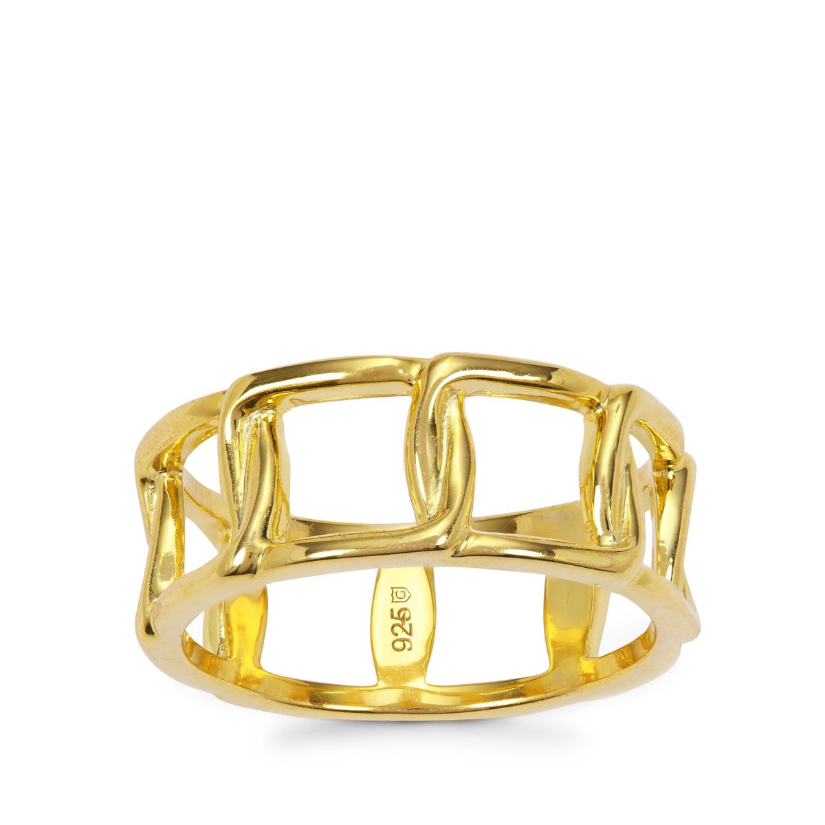 Cage Ring in Gold Plated Sterling Silver | Gemporia