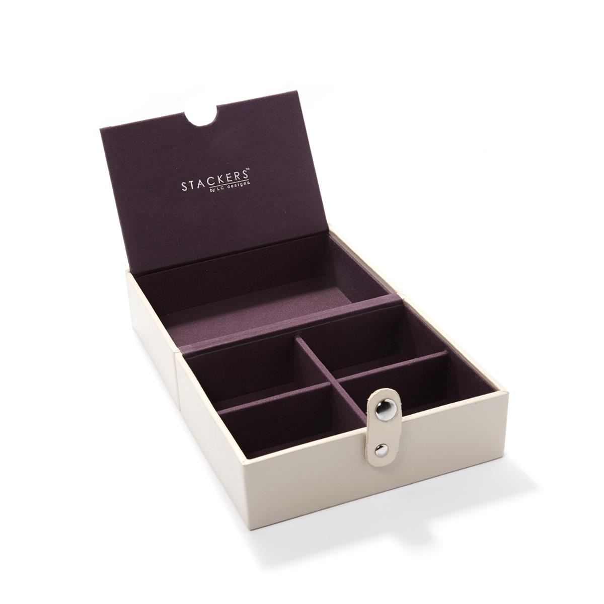 Cream & Purple Travel Jewellery Box | Gemporia
