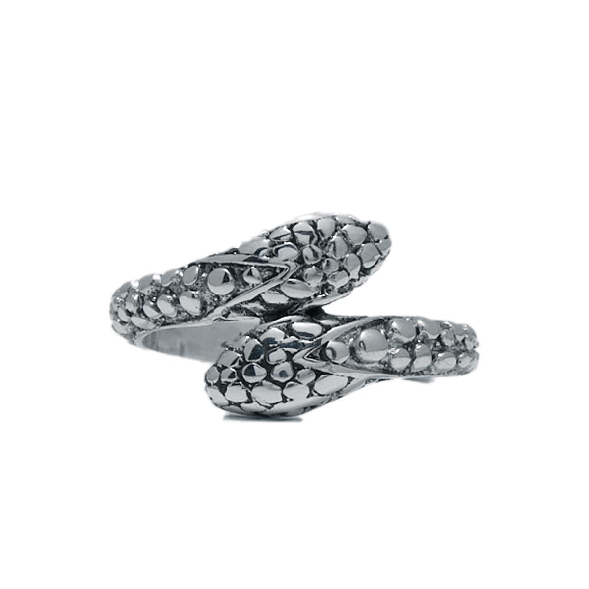 Balinese Sterling Silver Snake Ring 4.68g | Gemporia