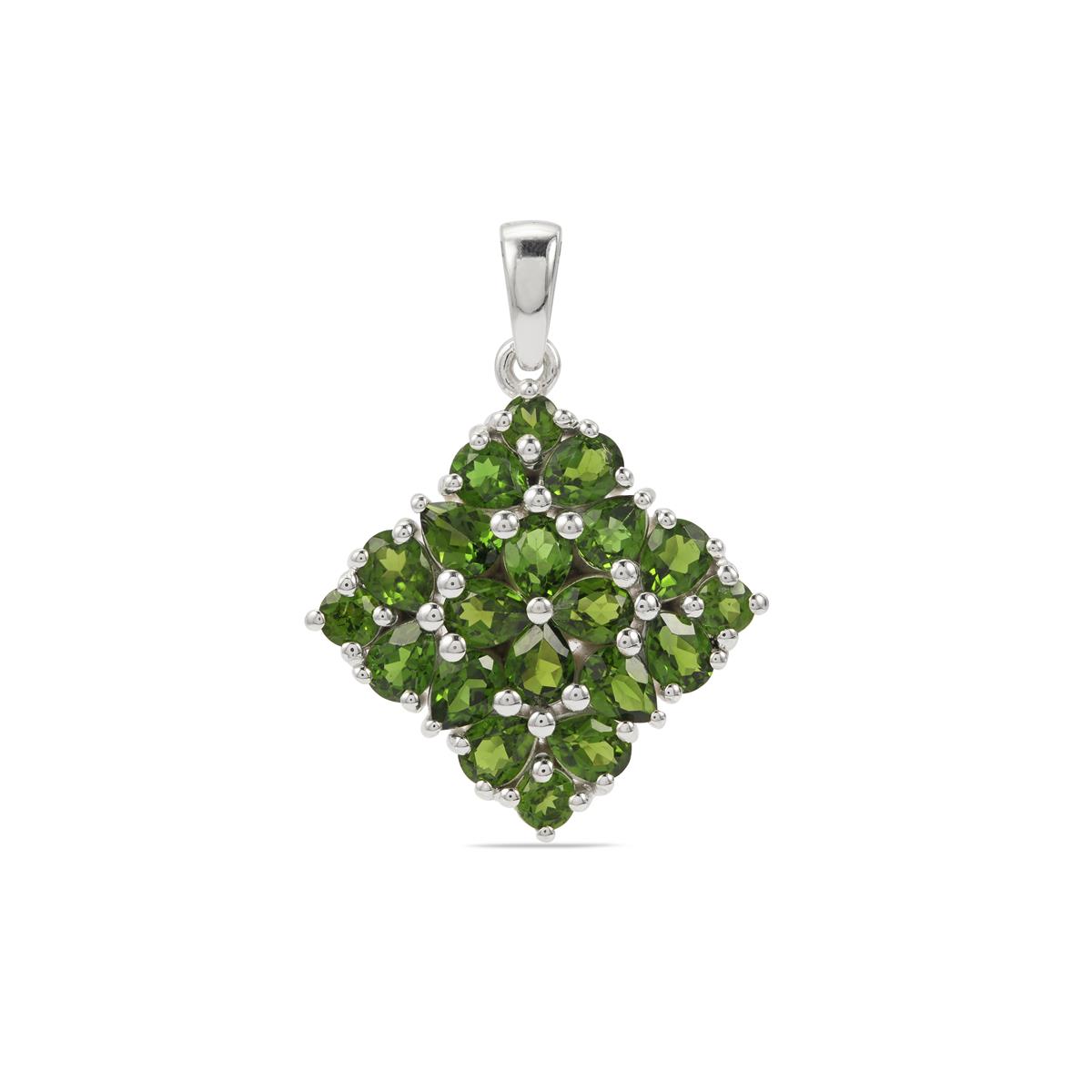 Chrome Diopside Pendant in Sterling Silver 2.92cts | Gemporia