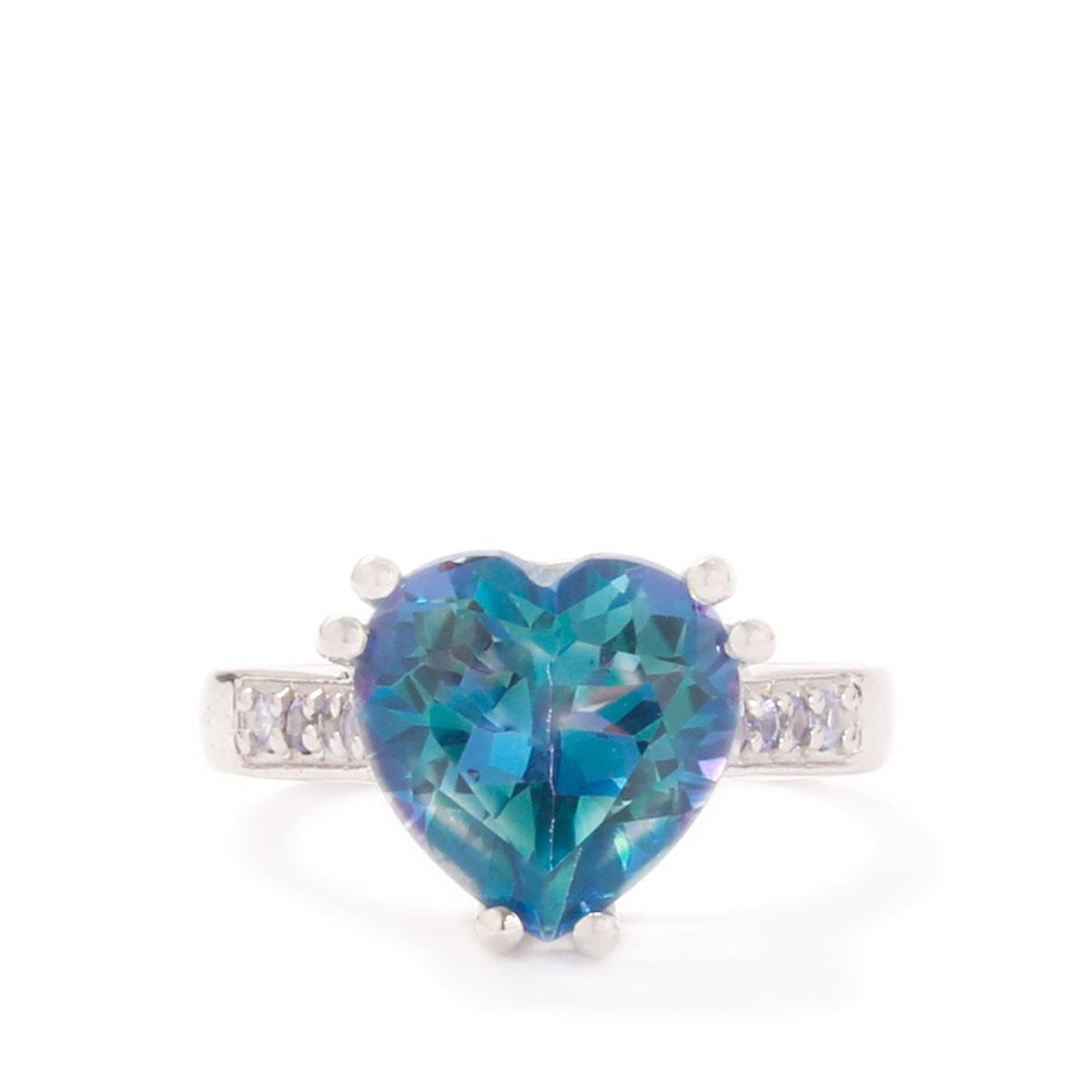 Mystic Neptune Garden Topaz Ring with Tanzanite in Sterling Silver 6 ...