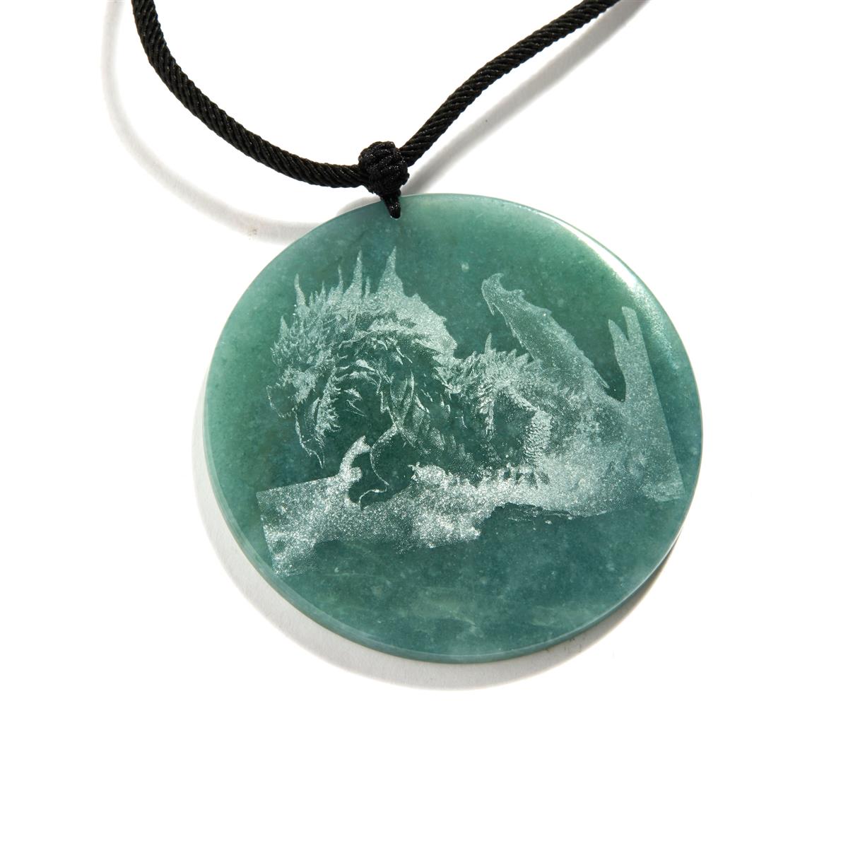 Type A Olmec Jadeite Dragon Rope Necklace 129.50cts | Gemporia