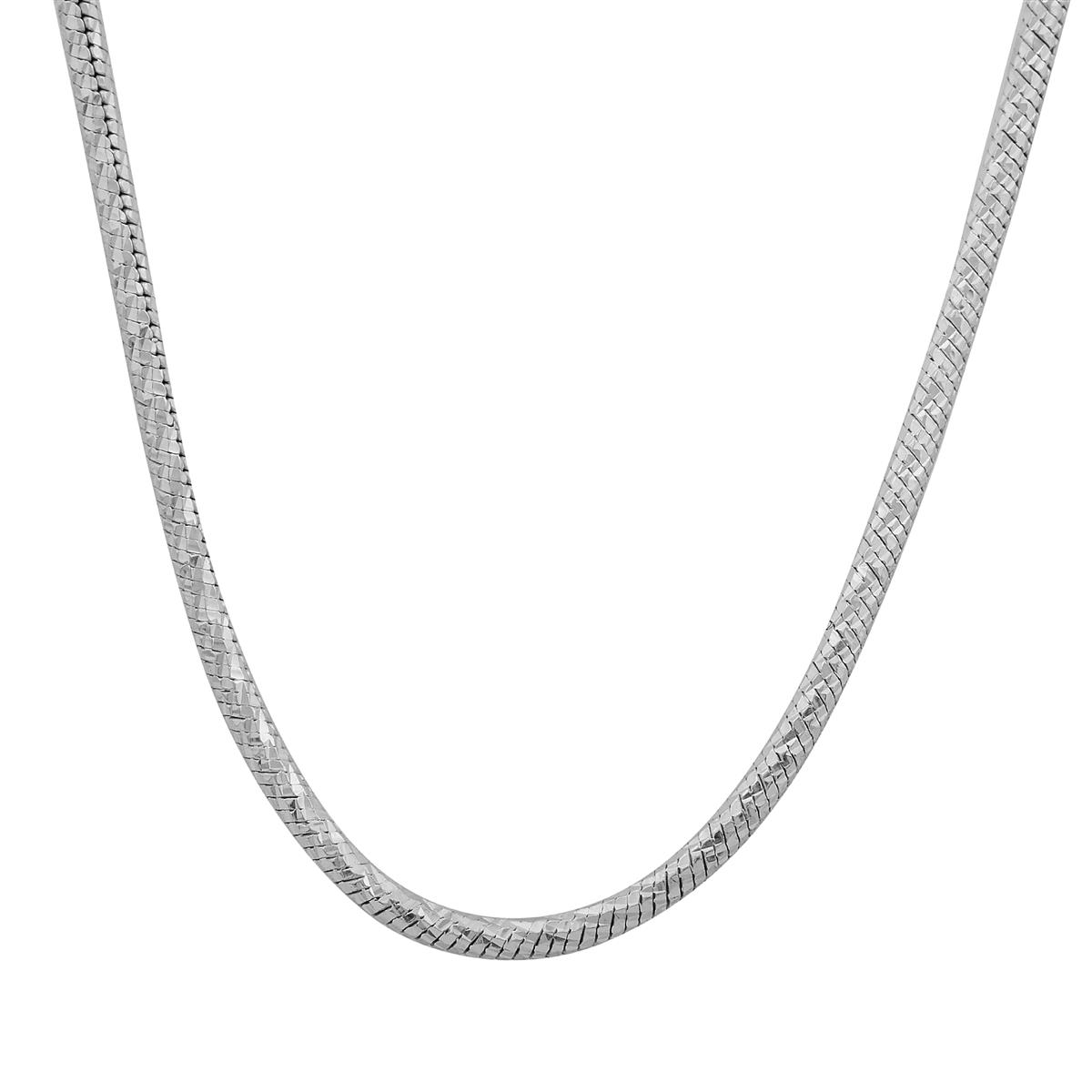 18 Sterling Silver Tempo Diamond Cut Snake Chain 4.05g | Gemporia