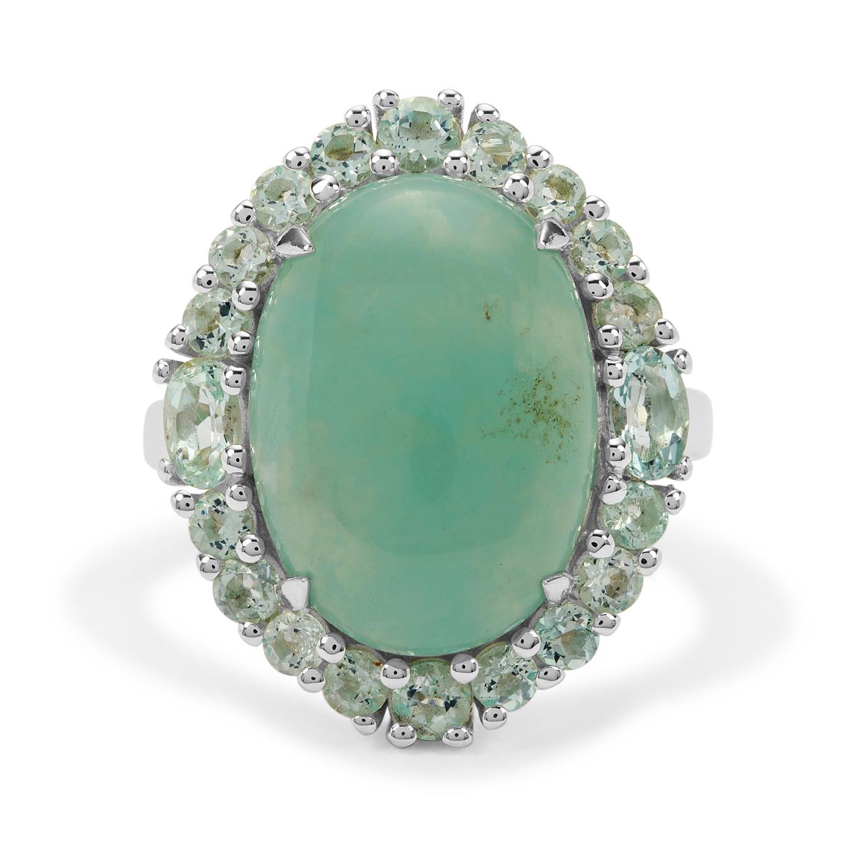 Aquaprase™ Ring with Aquaiba™ Beryl in Sterling Silver 11.05cts | Gemporia