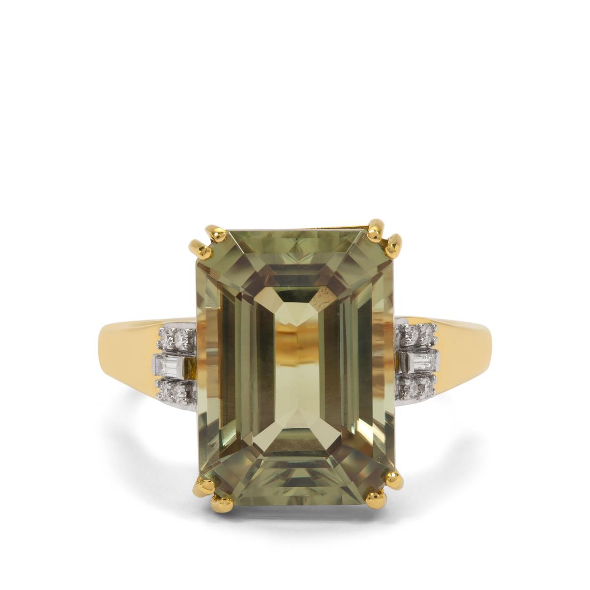 Csarite® Ring with Diamonds in 18K Gold 8.85cts | Gemporia