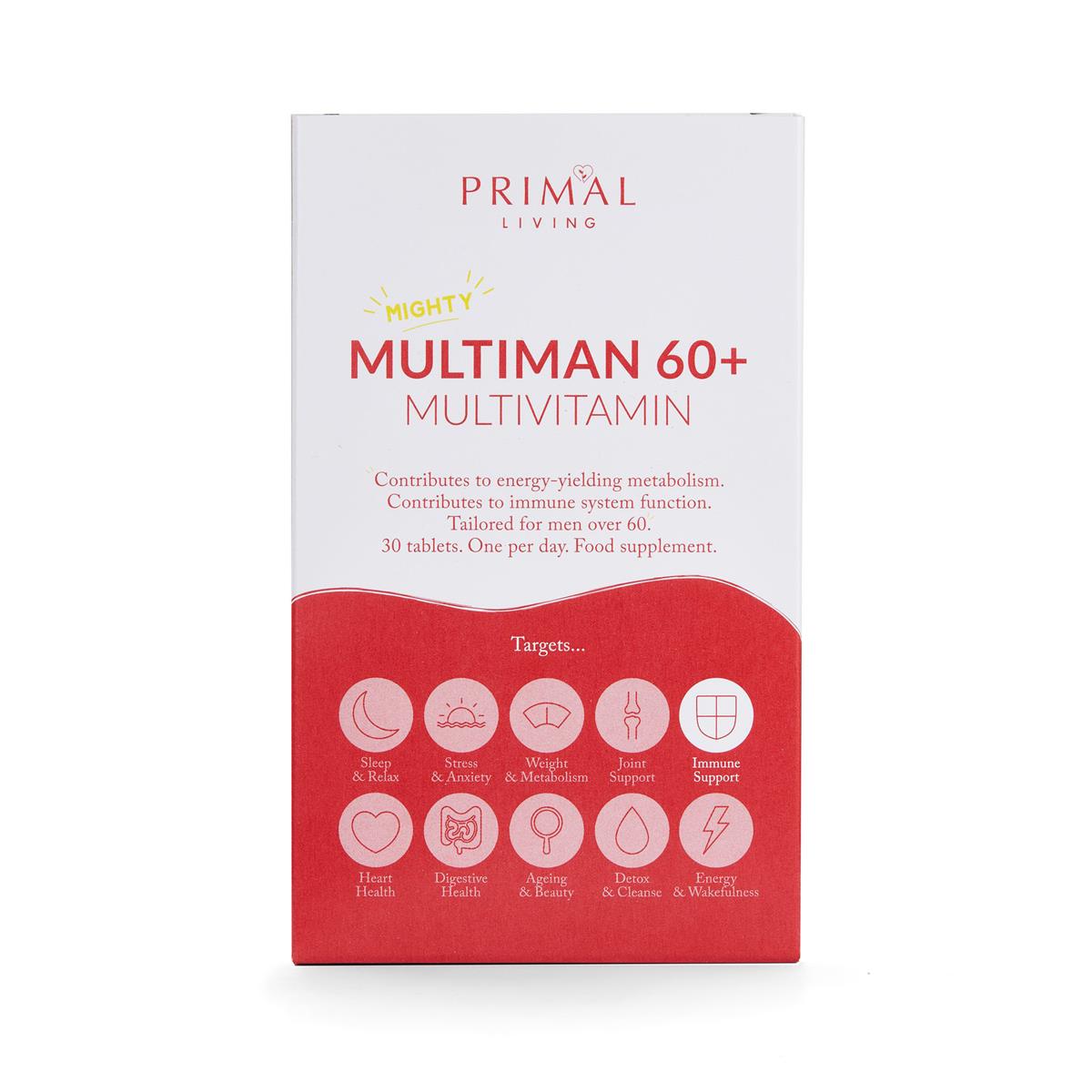 Multiman 60+ Multivitamin Supplement | PrimalLiving