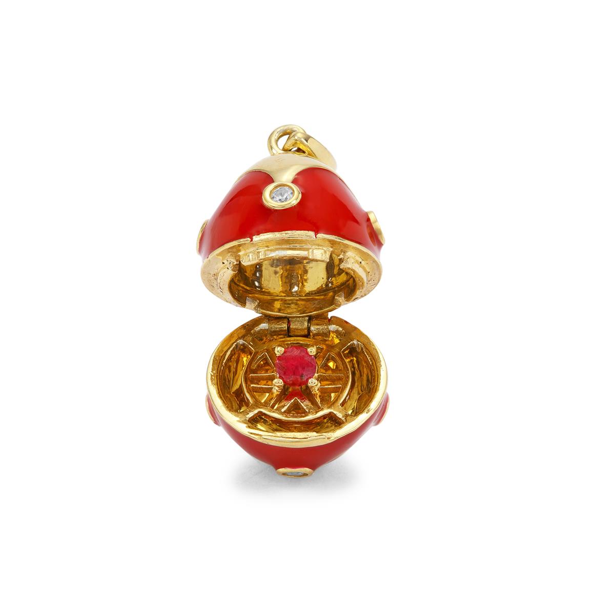 Mozambique Ruby Locket with White Zircon in Gold Plated Sterling Silver ...