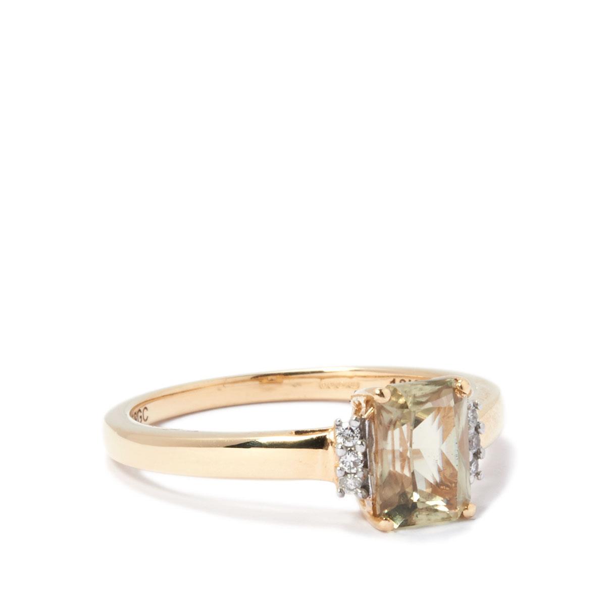 Csarite® Ring with Diamond in 18k Gold 1.21cts | Gemporia