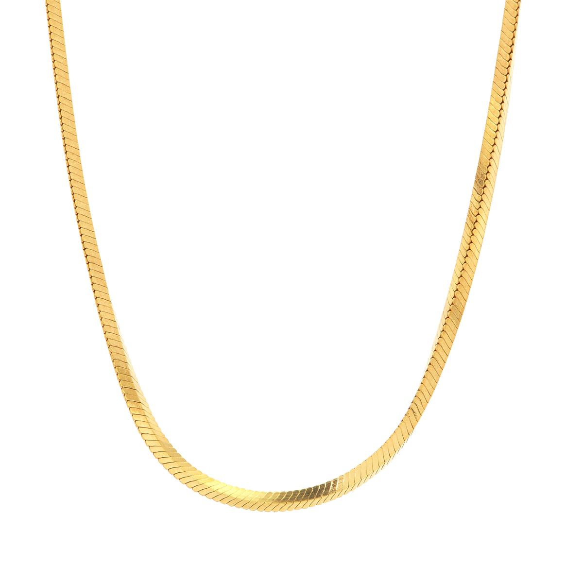 18 Gold Plated Sterling Silver Tempo Square Snake Chain 3.93g | Gemporia