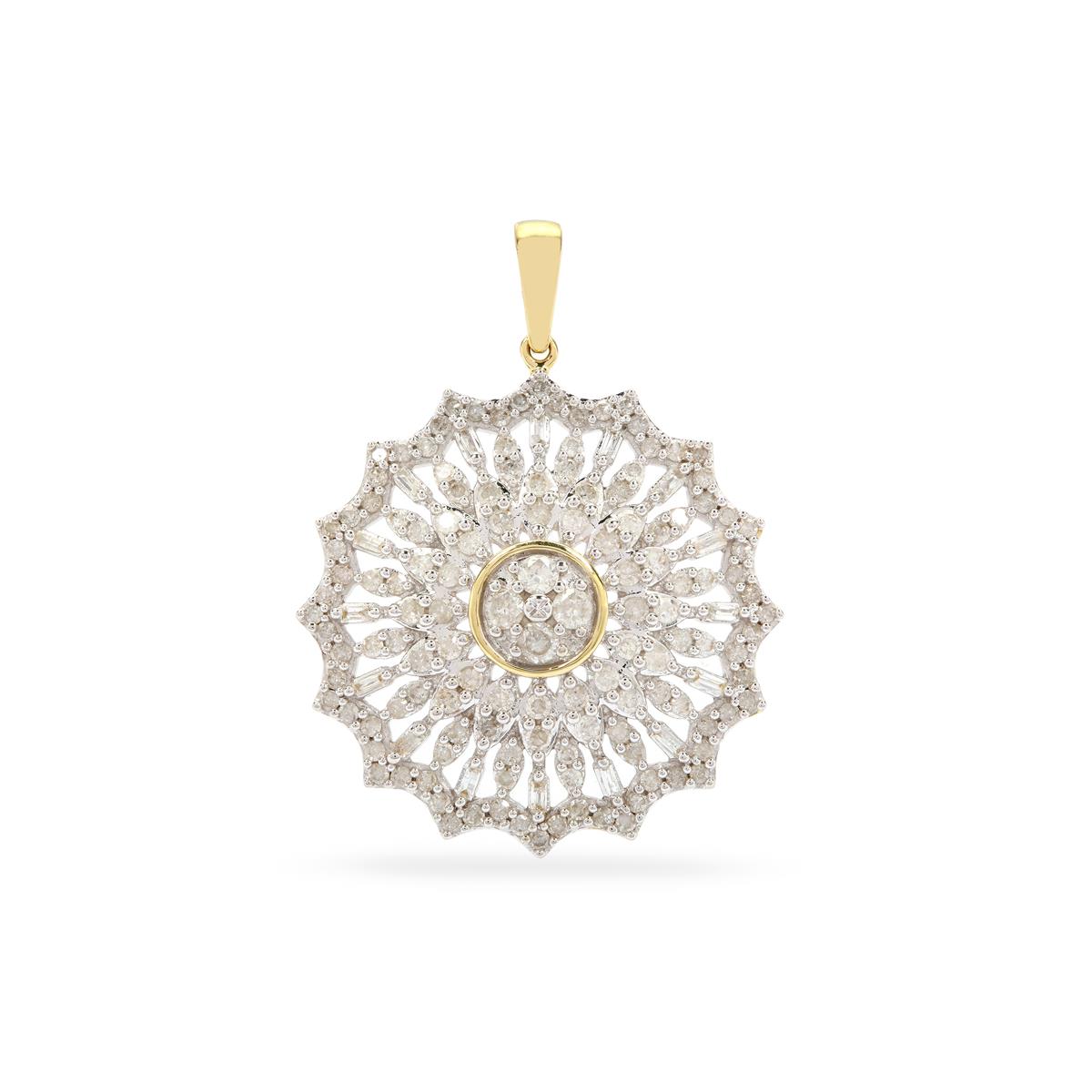 Diamonds Pendant in 9K Gold 1ct | Gemporia