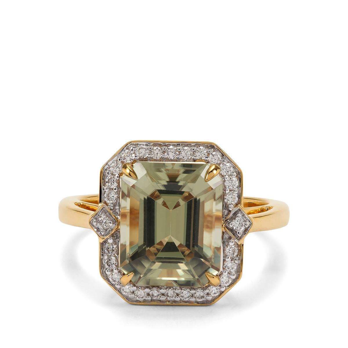 Csarite® Ring with Diamond in 18K Gold 5.01cts | Gemporia