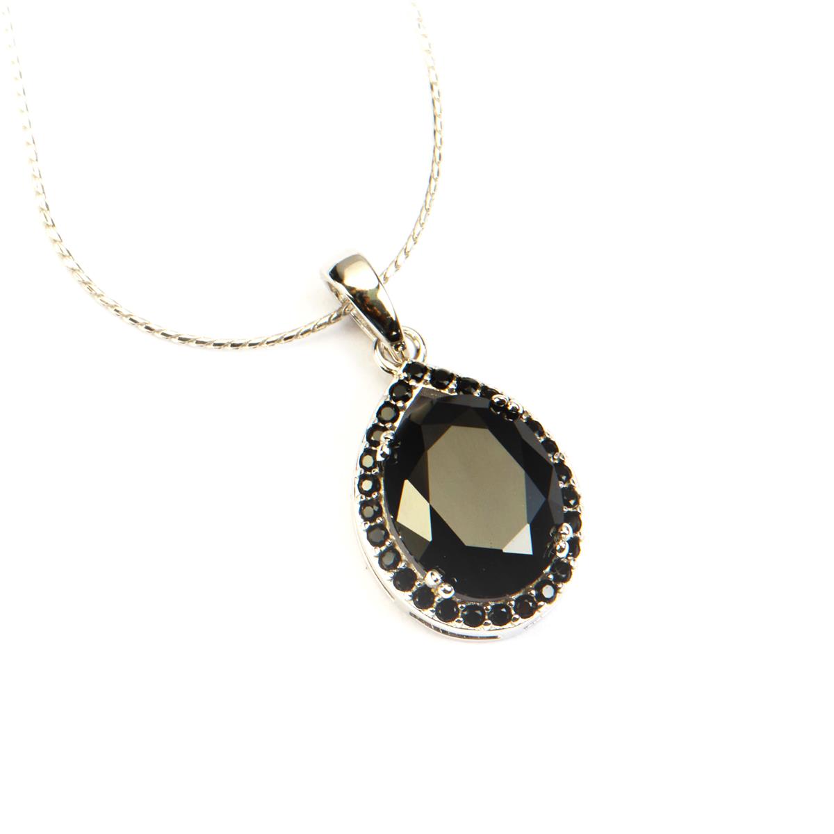 Black Spinel Pendant in Sterling Silver 2.30cts | Gemporia