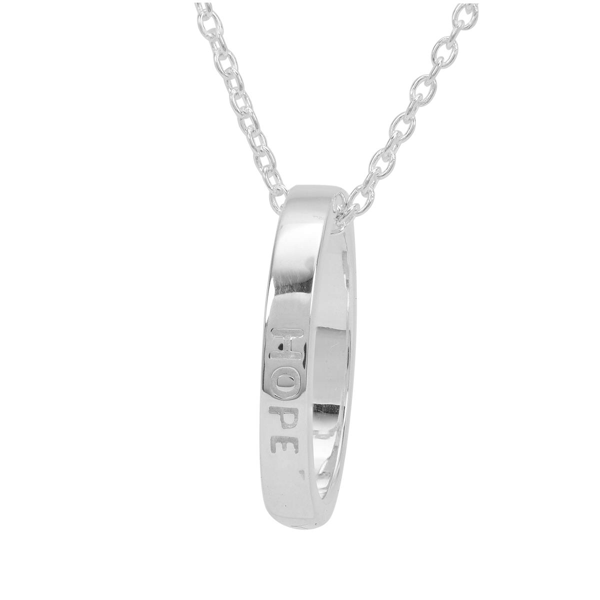 'Hope' Sterling Silver Sentiment Ring with Chain | Gemporia