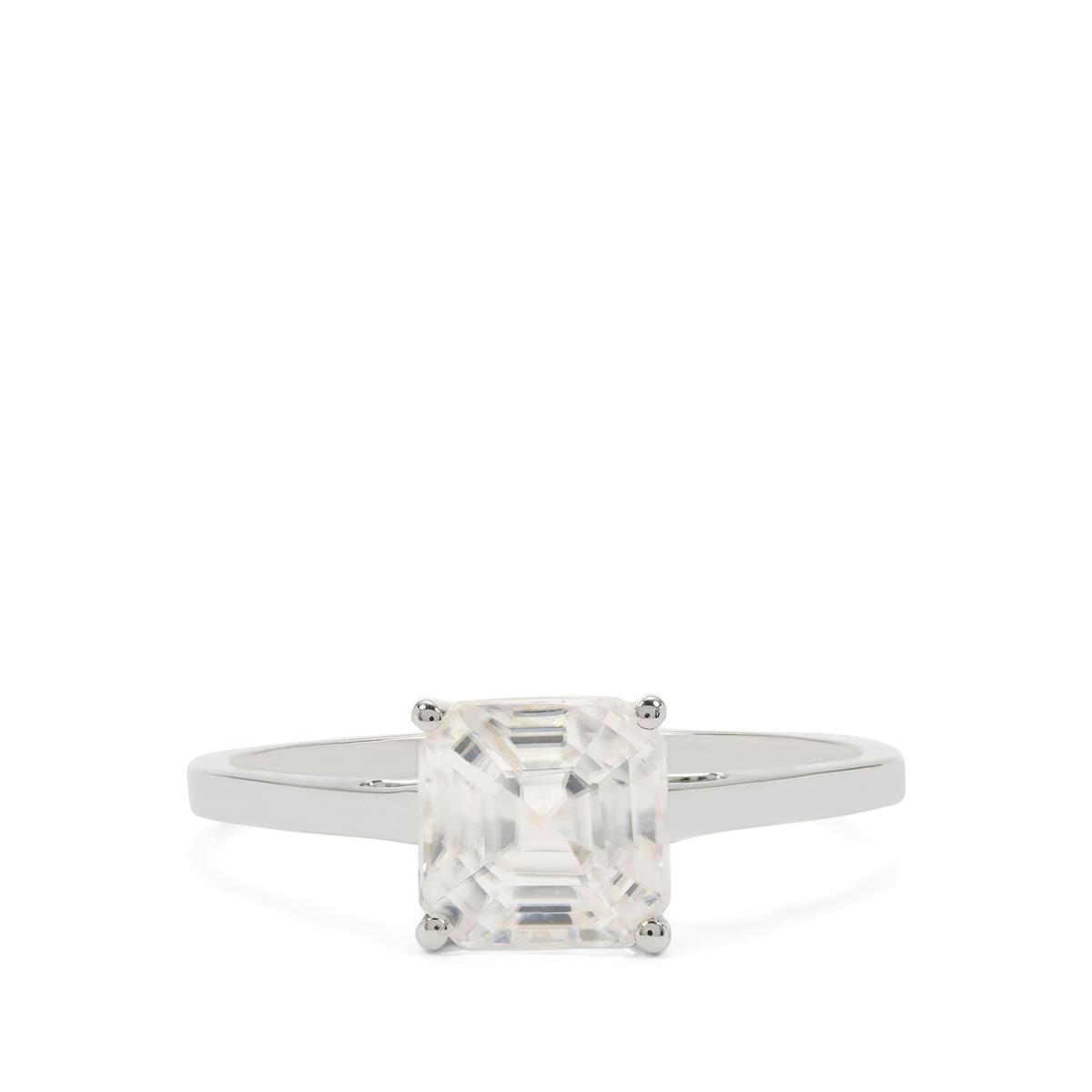 Asscher Cut Ratanakiri Zircon Ring in Platinum 950 2.30cts | Gemporia