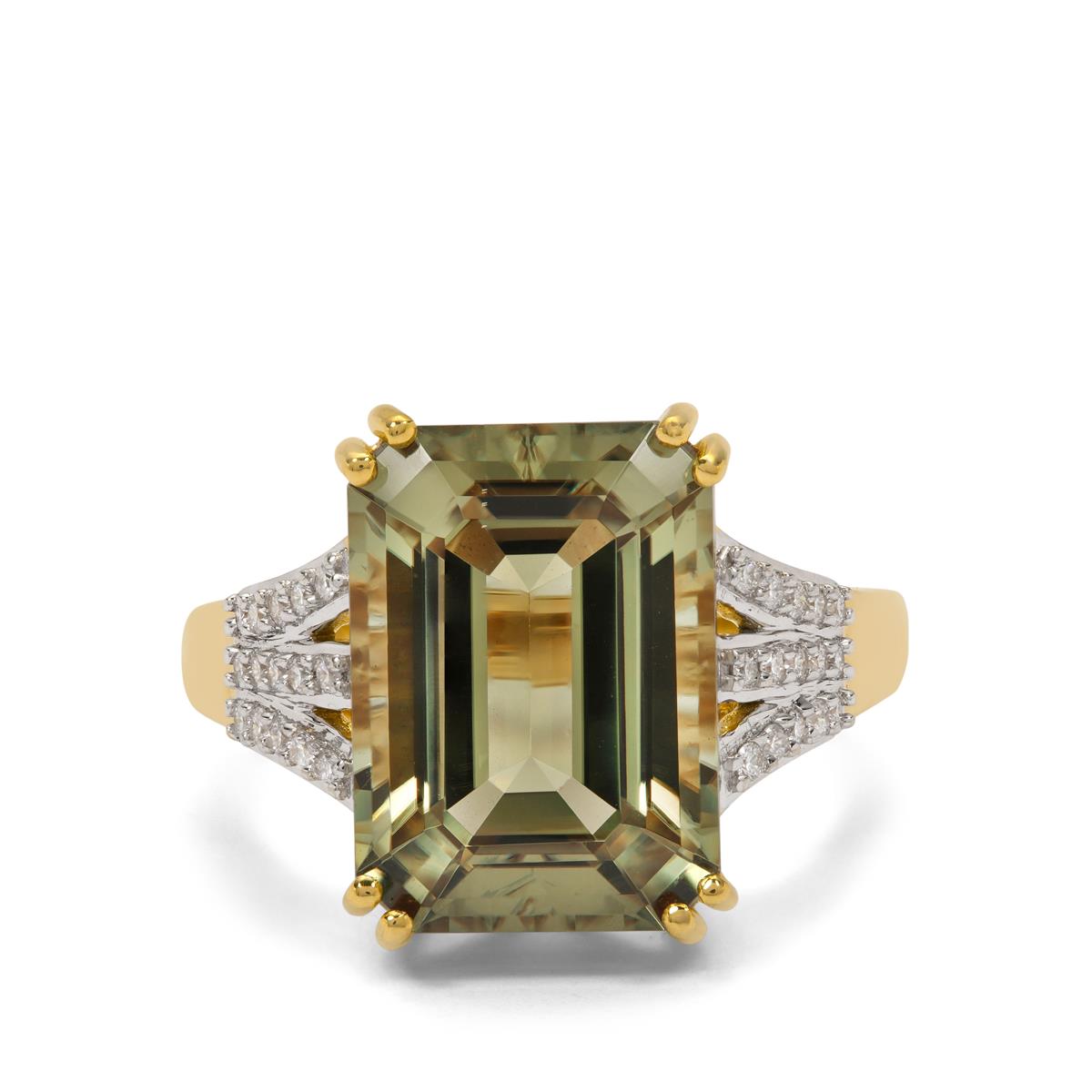 Csarite® Ring with Diamonds in 18K Gold 8.68cts | Gemporia