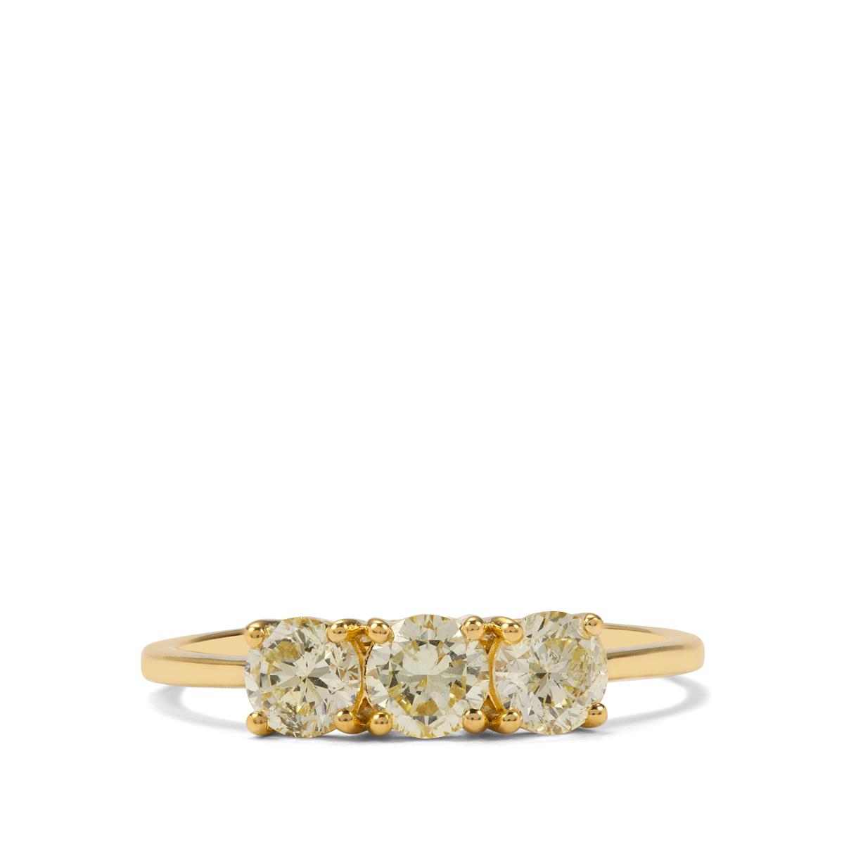 Ellendale Fancy Yellow Diamond Ring in 9K Gold 1.05cts | Gemporia