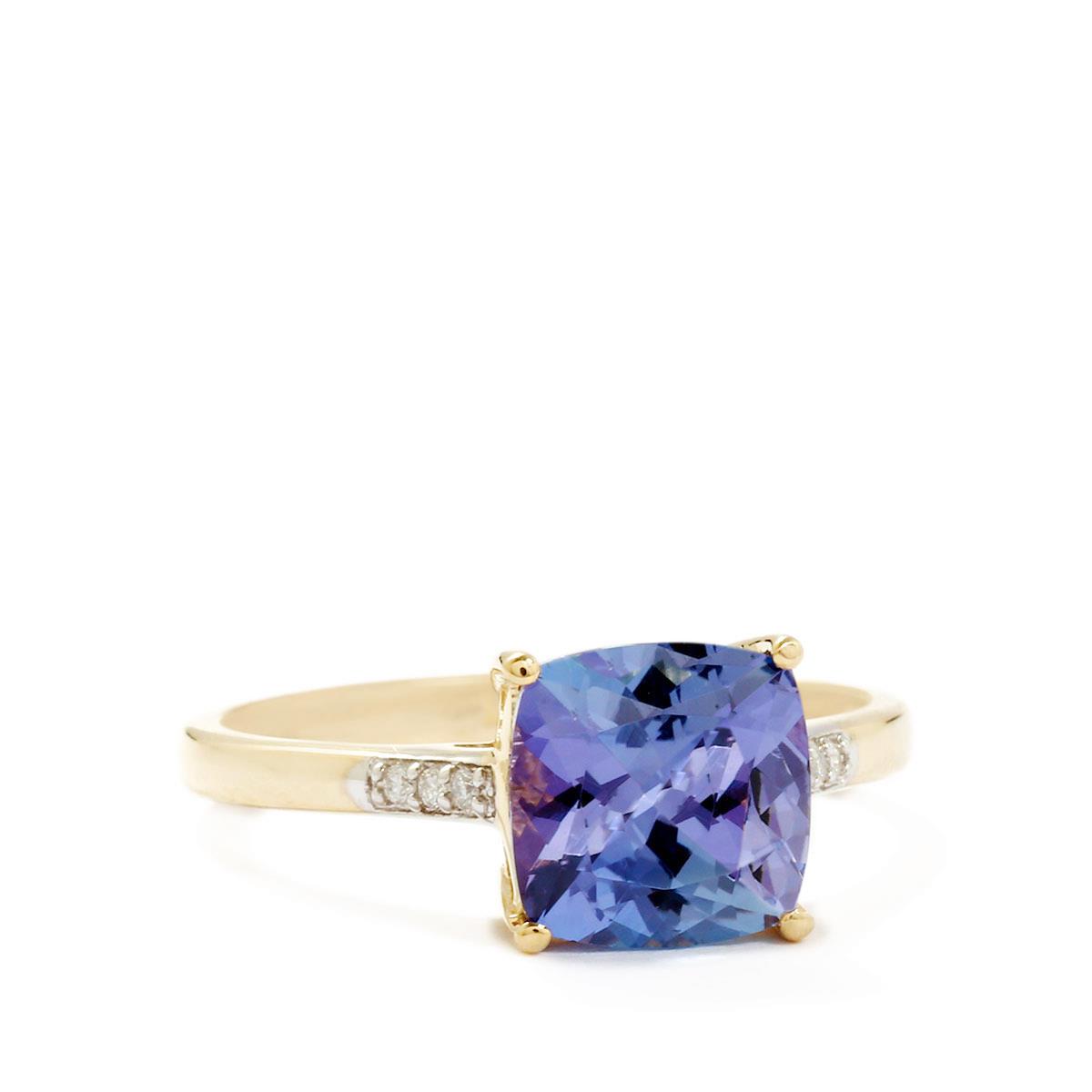 Bi-Colour Tanzanite & Diamond 9K Gold Tomas Rae Ring ATGW 2.77cts ...