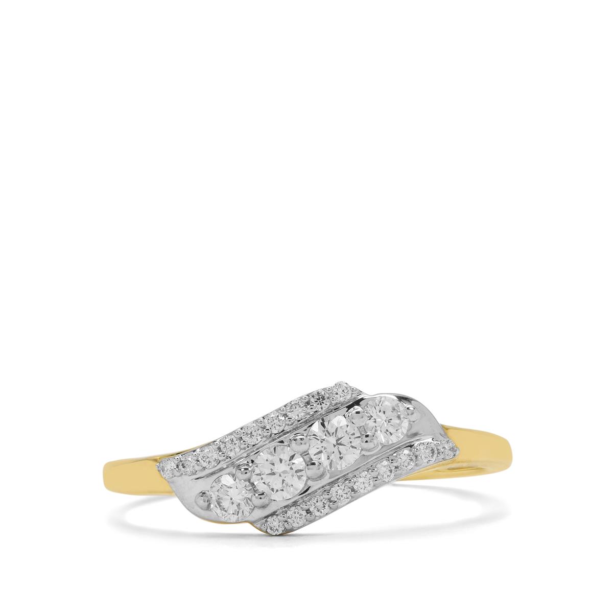 Namibian Diamonds Ring in 9K Gold 0.34cts | Gemporia