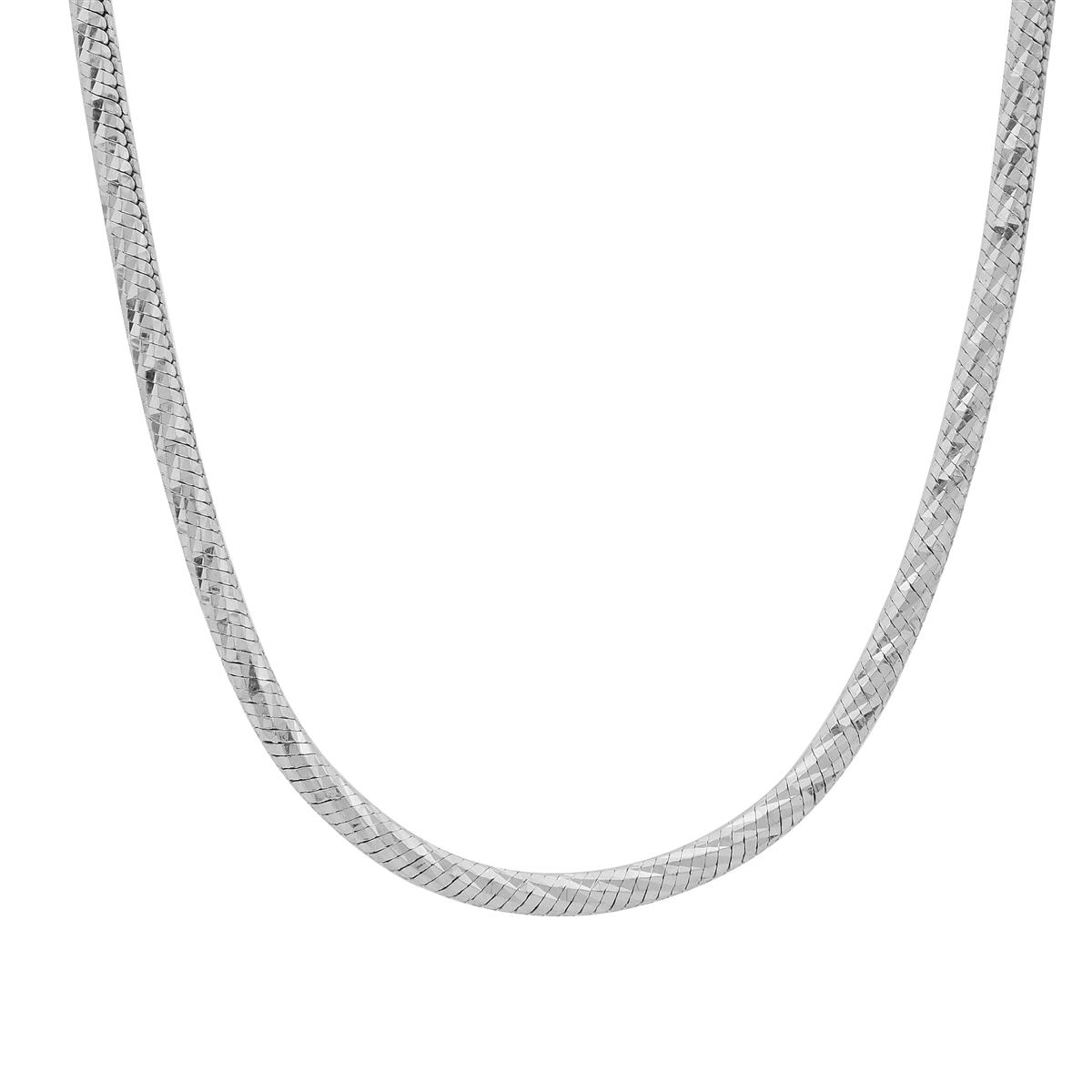 18 Sterling Silver Tempo Diamond Cut Snake Chain 4.97g | Gemporia