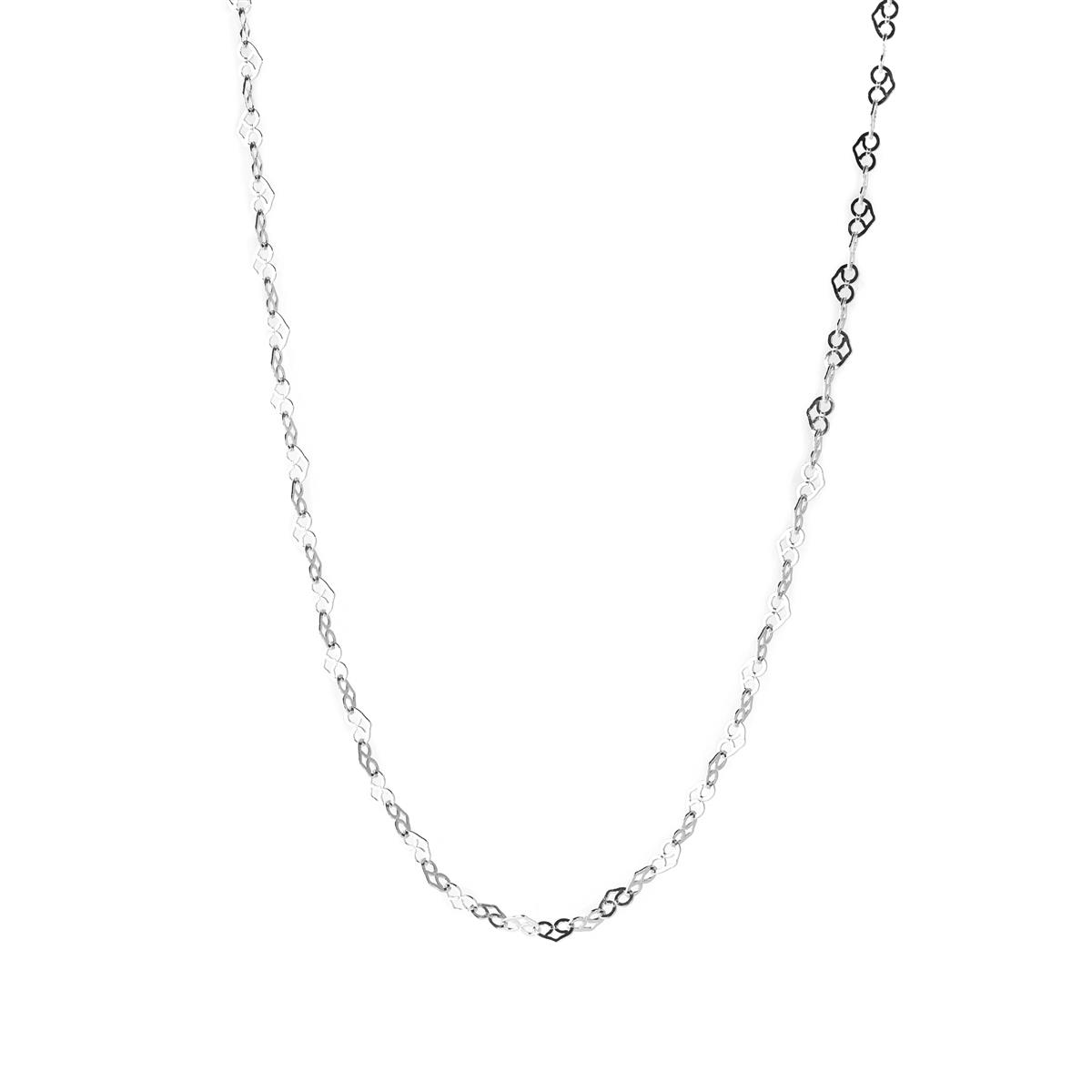 18 Sterling Silver Altro Heart Link Necklace 3.95g | Gemporia