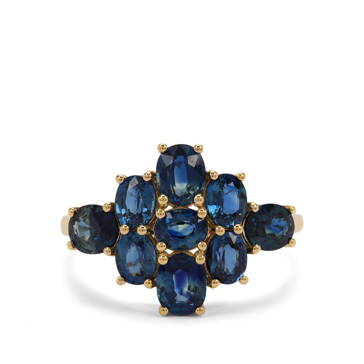 Diego Suarez Blue Sapphire Ring in 9K Gold 3.65cts | Gemporia