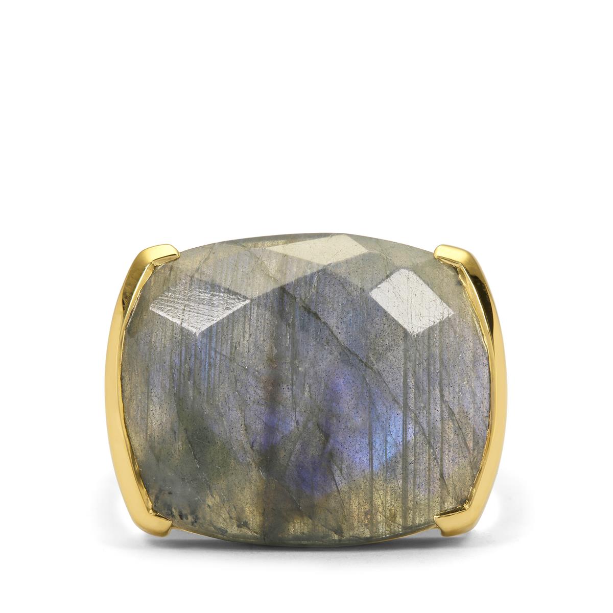 Labradorite Ring in Gold Plated Sterling Silver 28.15cts | Gemporia