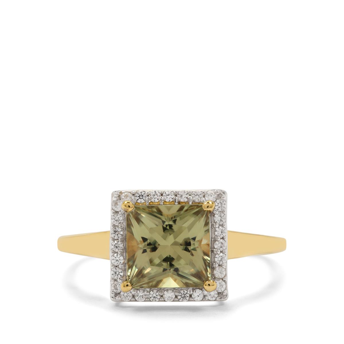 Csarite® Ring with White Zircon in 9K Gold 2cts | Gemporia