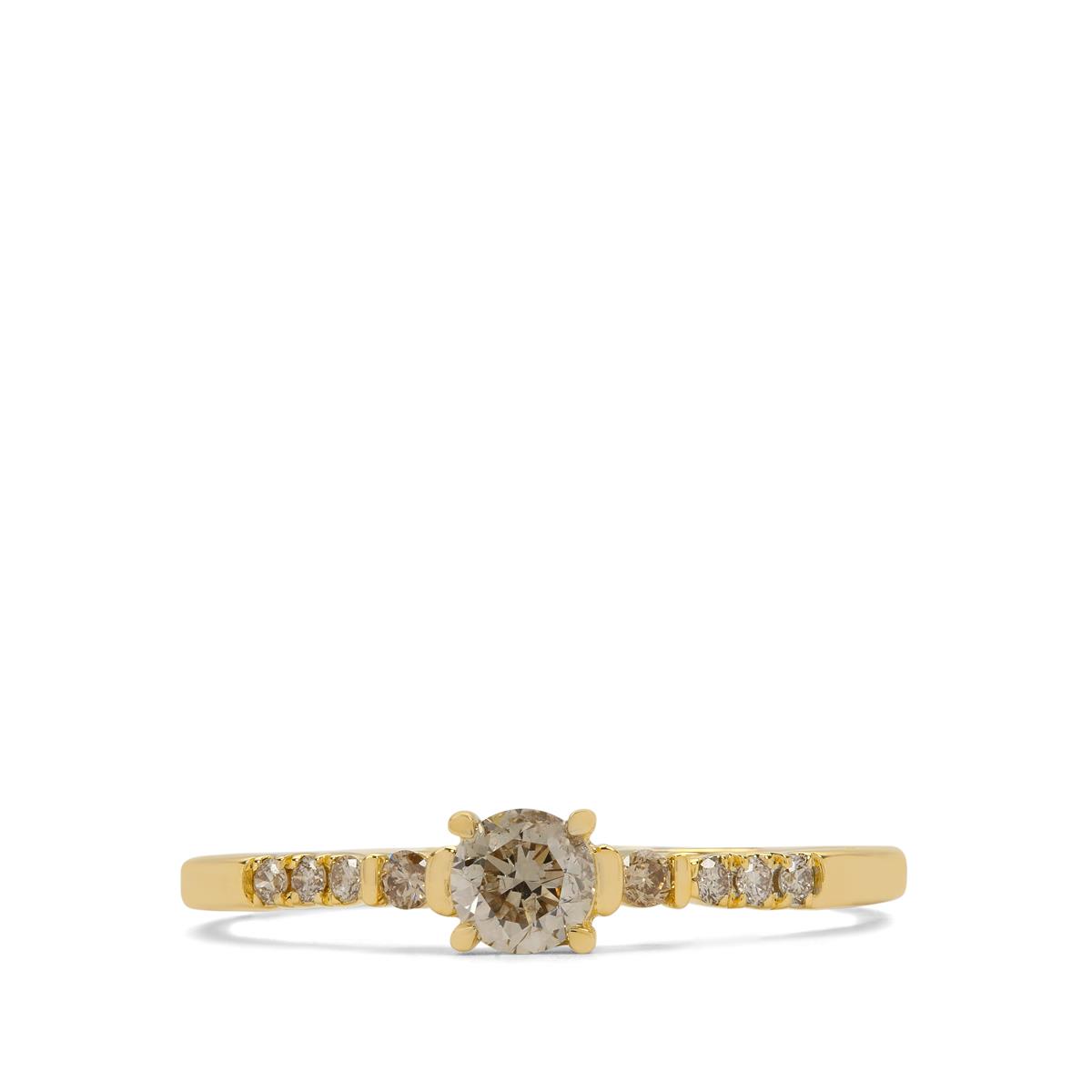 Golden Ivory Diamonds Ring in 9K Gold 0.35ct | Gemporia