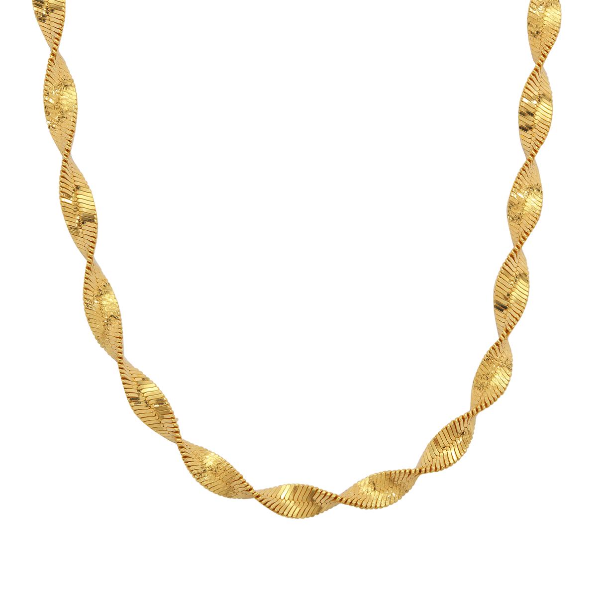 16 Midas Enchanted Chain by Lindsey Twisted Herringbone Chain 5.15g ...