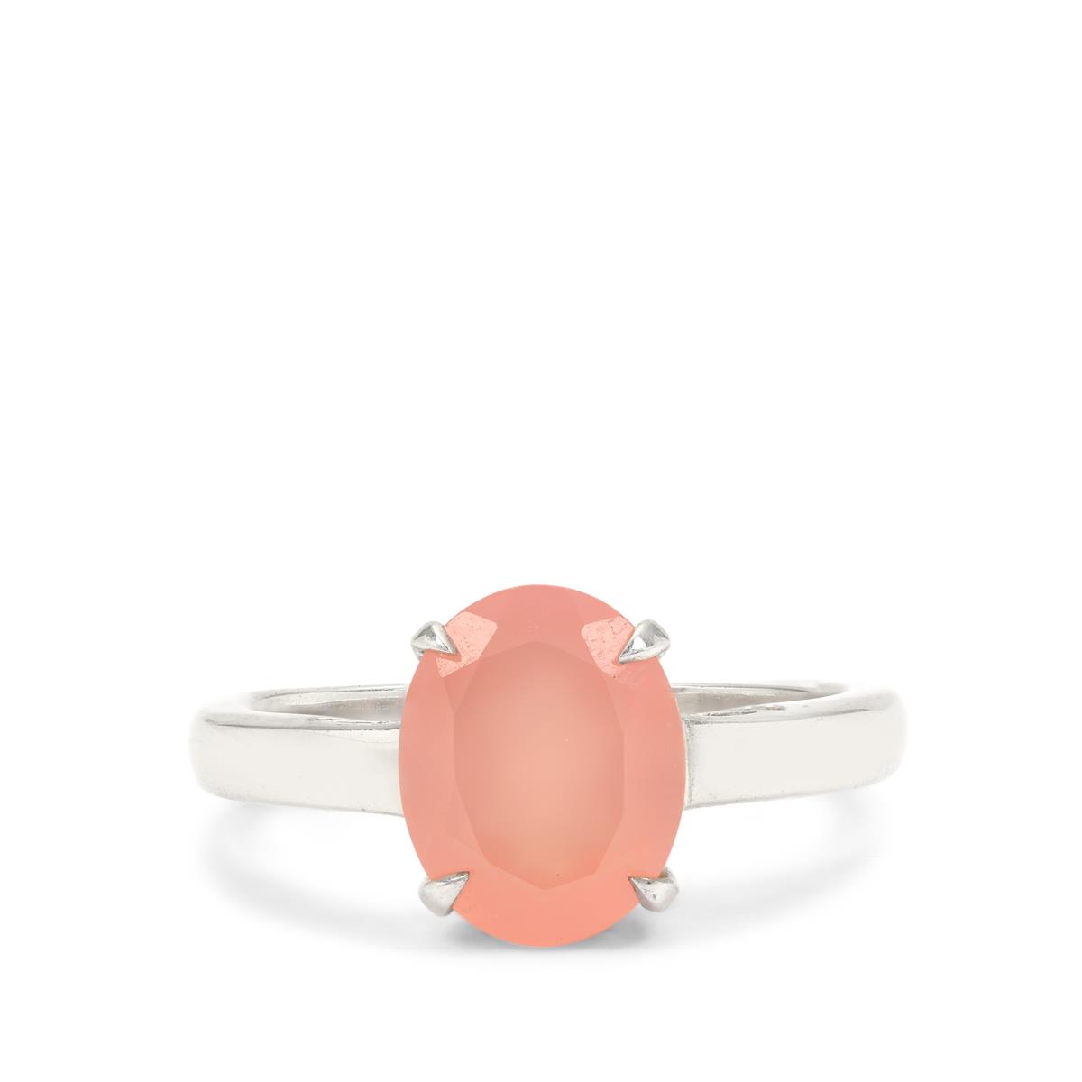 Pink Chalcedony Ring in Sterling Silver 2.50cts | Gemporia