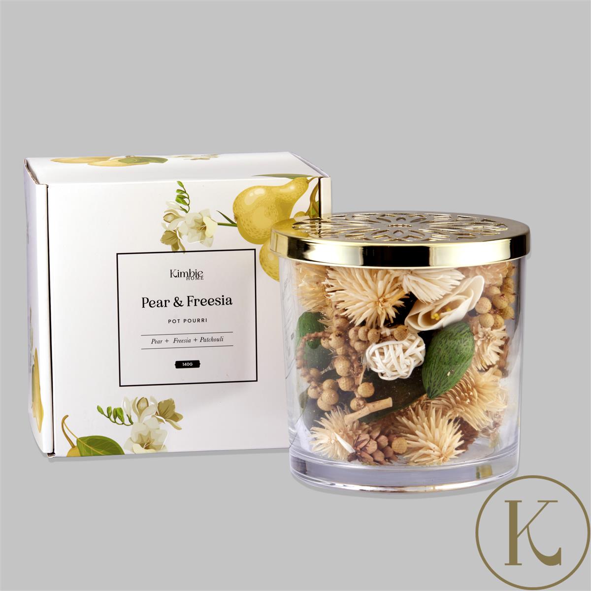 Kimbie Home Pear & Freesia Pot Pourri with Peridot Nuggets | Gemporia