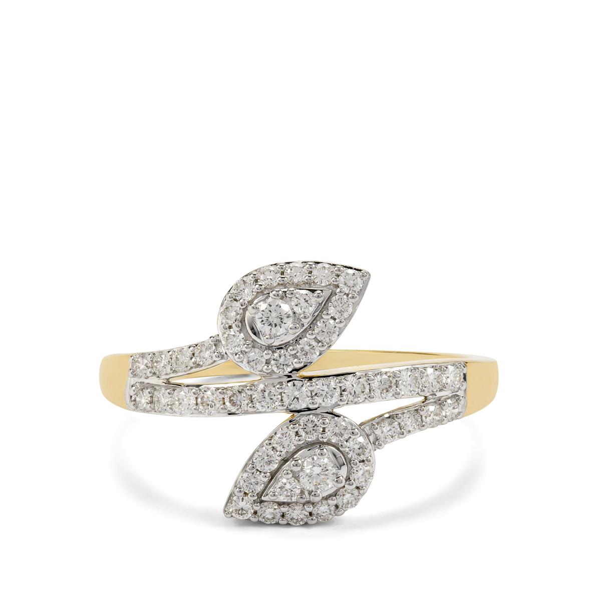 VVS Namibian Diamond Ring in 9K Gold 0.52ct | Gemporia