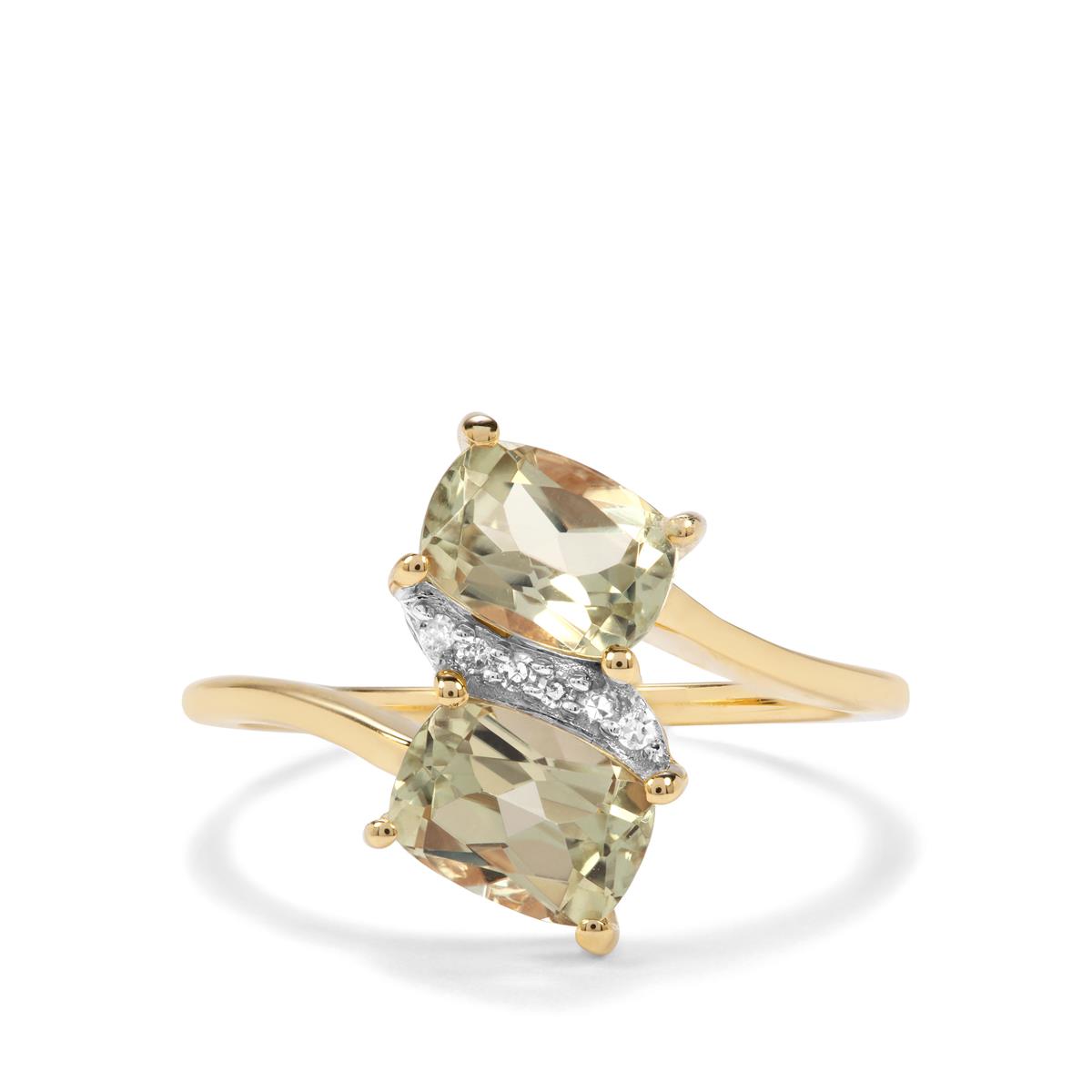 Csarite® Ring with Diamond in 9K Gold 2.03cts | Gemporia